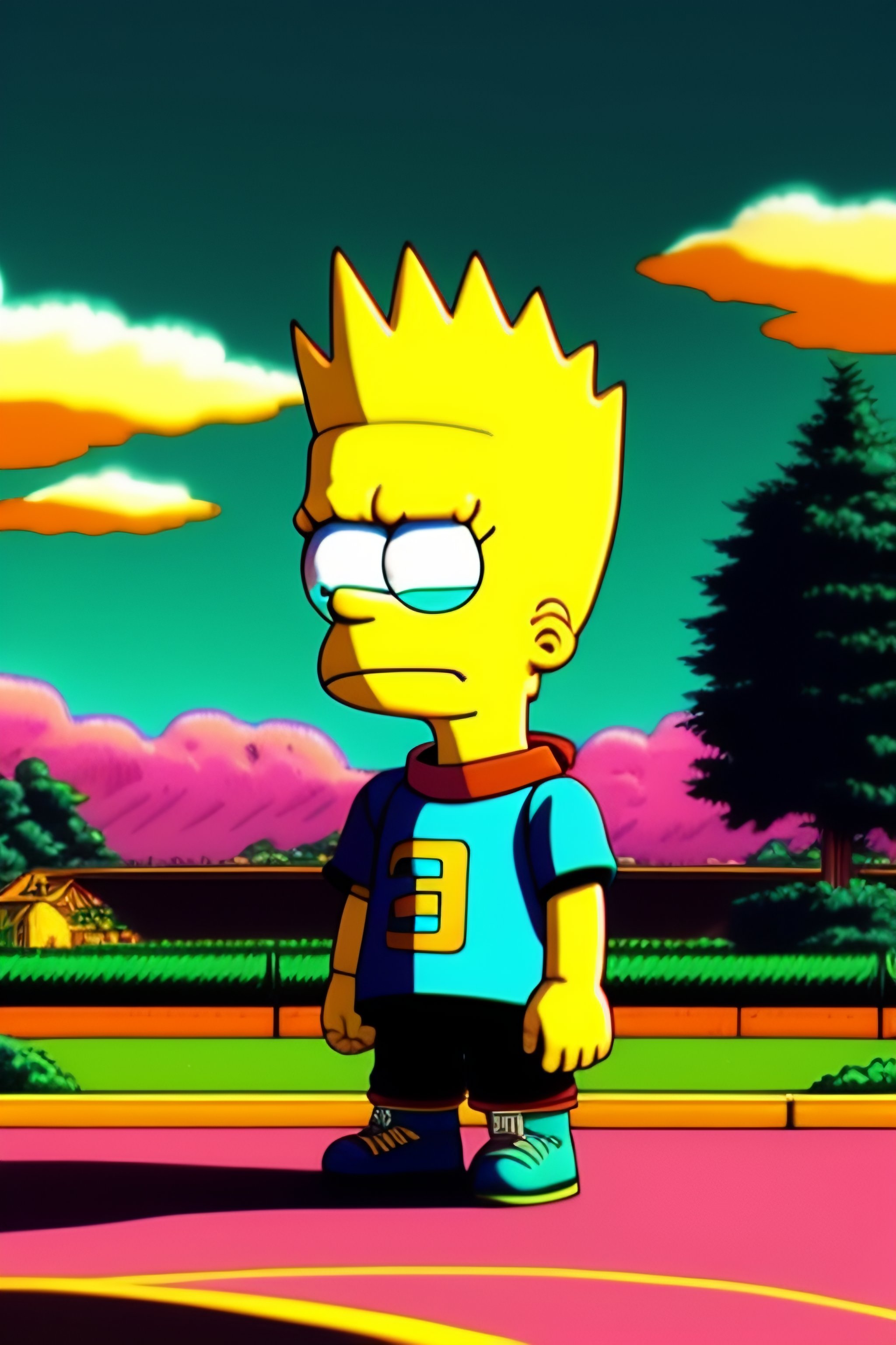Lexica - Bart Simpson anime vintage