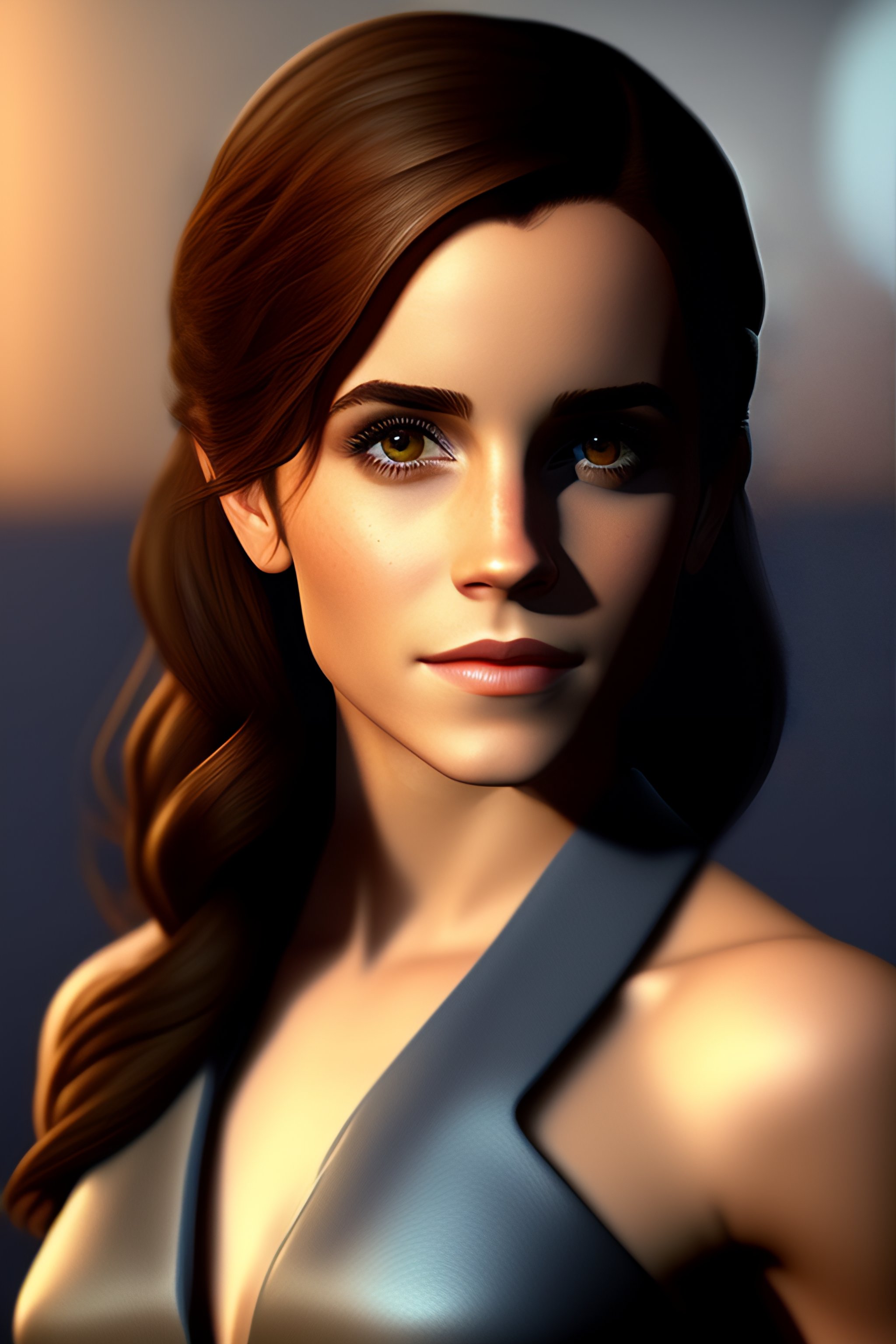 Lexica - Emma Watson, 3D Model Disney Character, Autodesk, Maya, cute, hot
