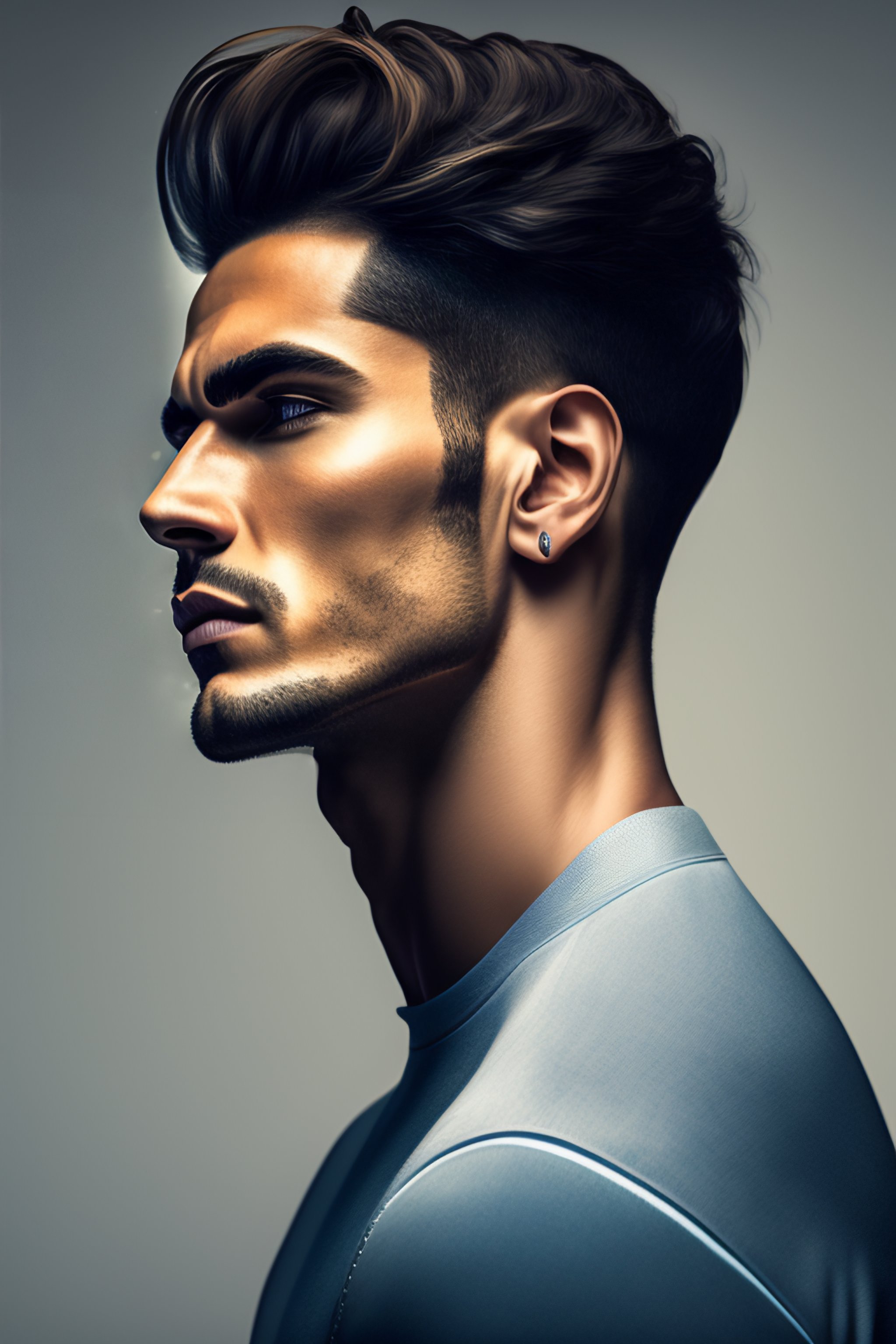 Lexica - Photorealistic portrait of a man with strong defined jawline ...