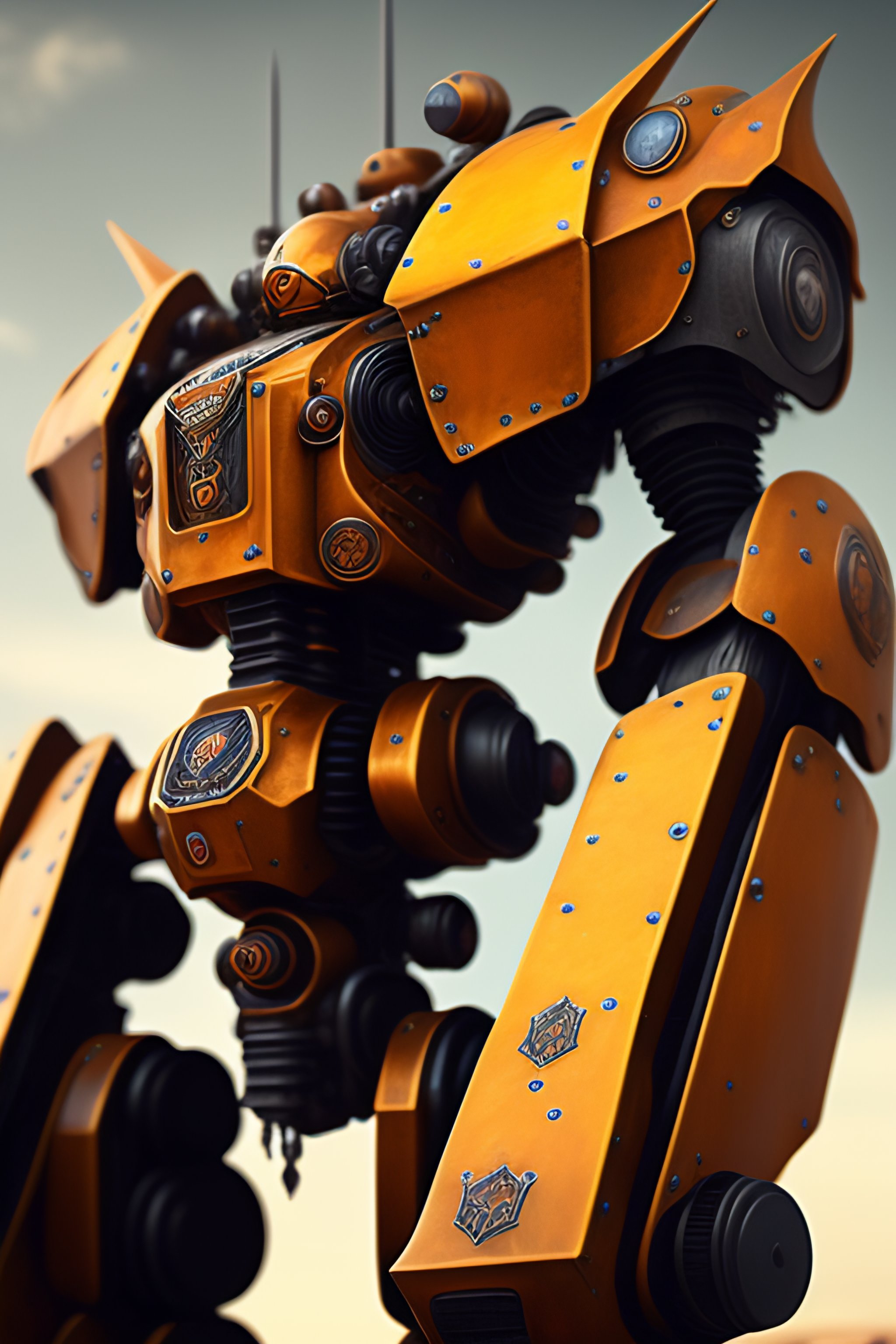 Lexica - Portrait of warhammer rusty metal mecha