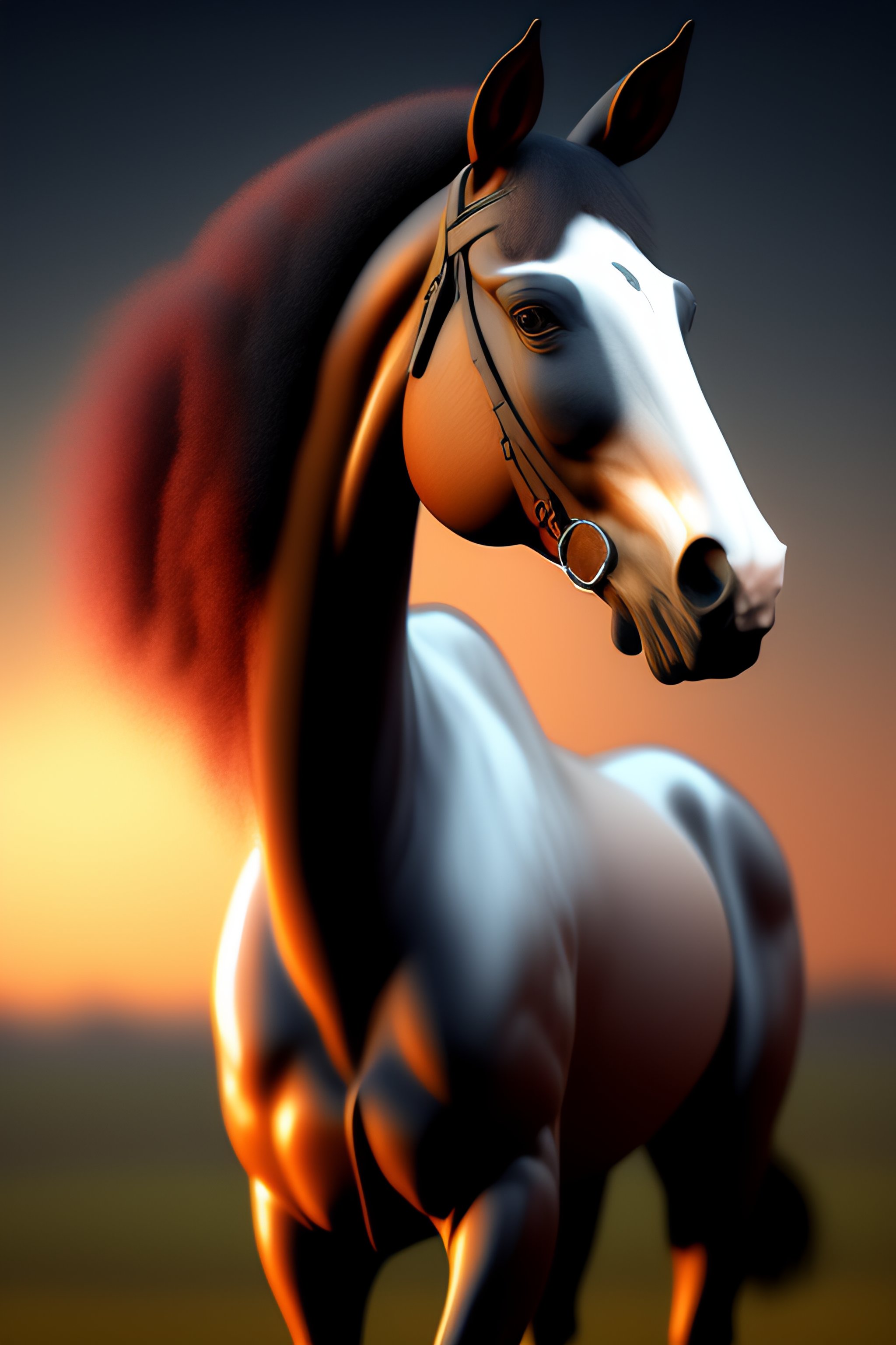 Lexica - Generate a digital image of the Mula sem Cabeça (Headless Mule ...