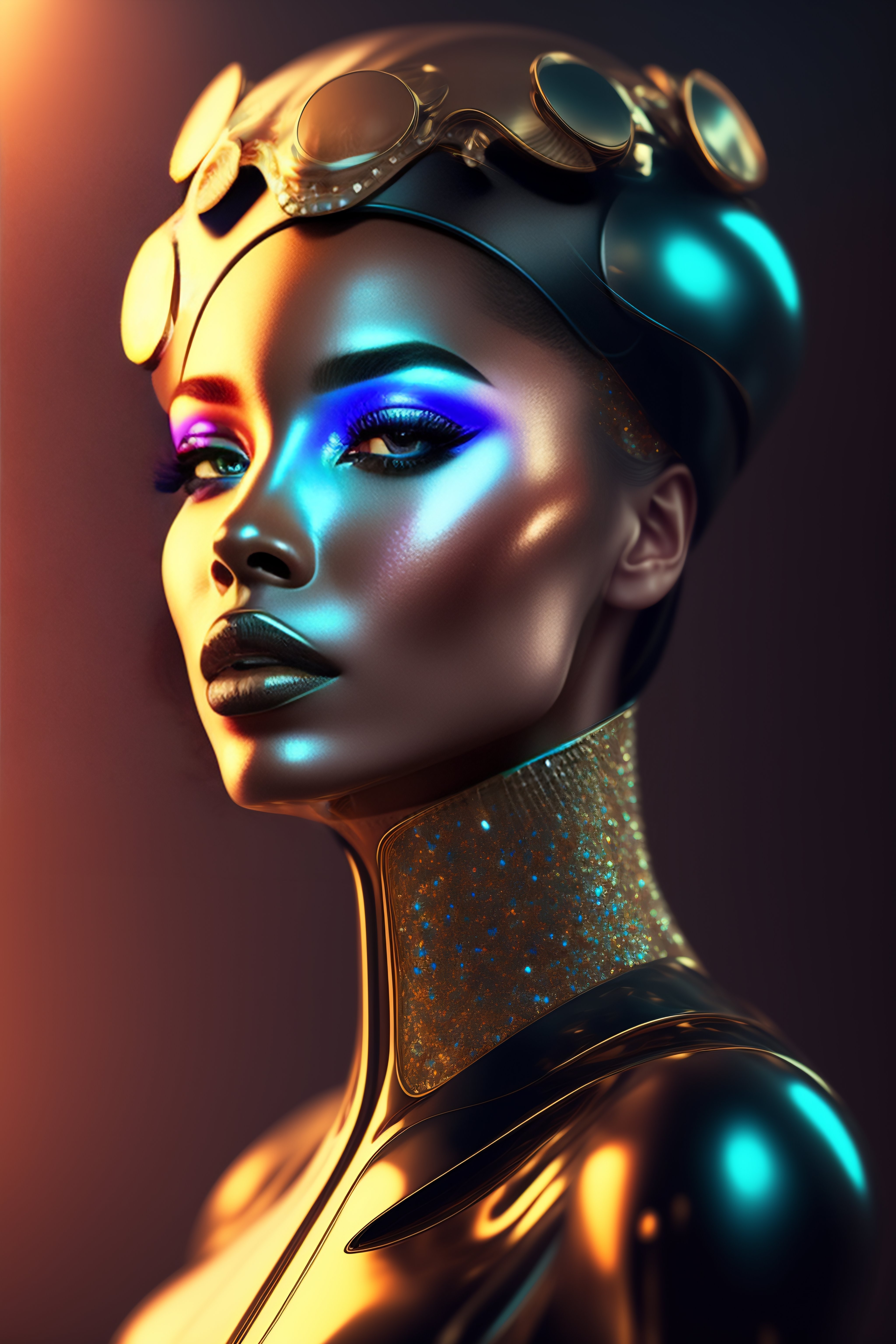 Lexica - Futuristic queen, modern, ultra hd, smooth, glowy, mechanical