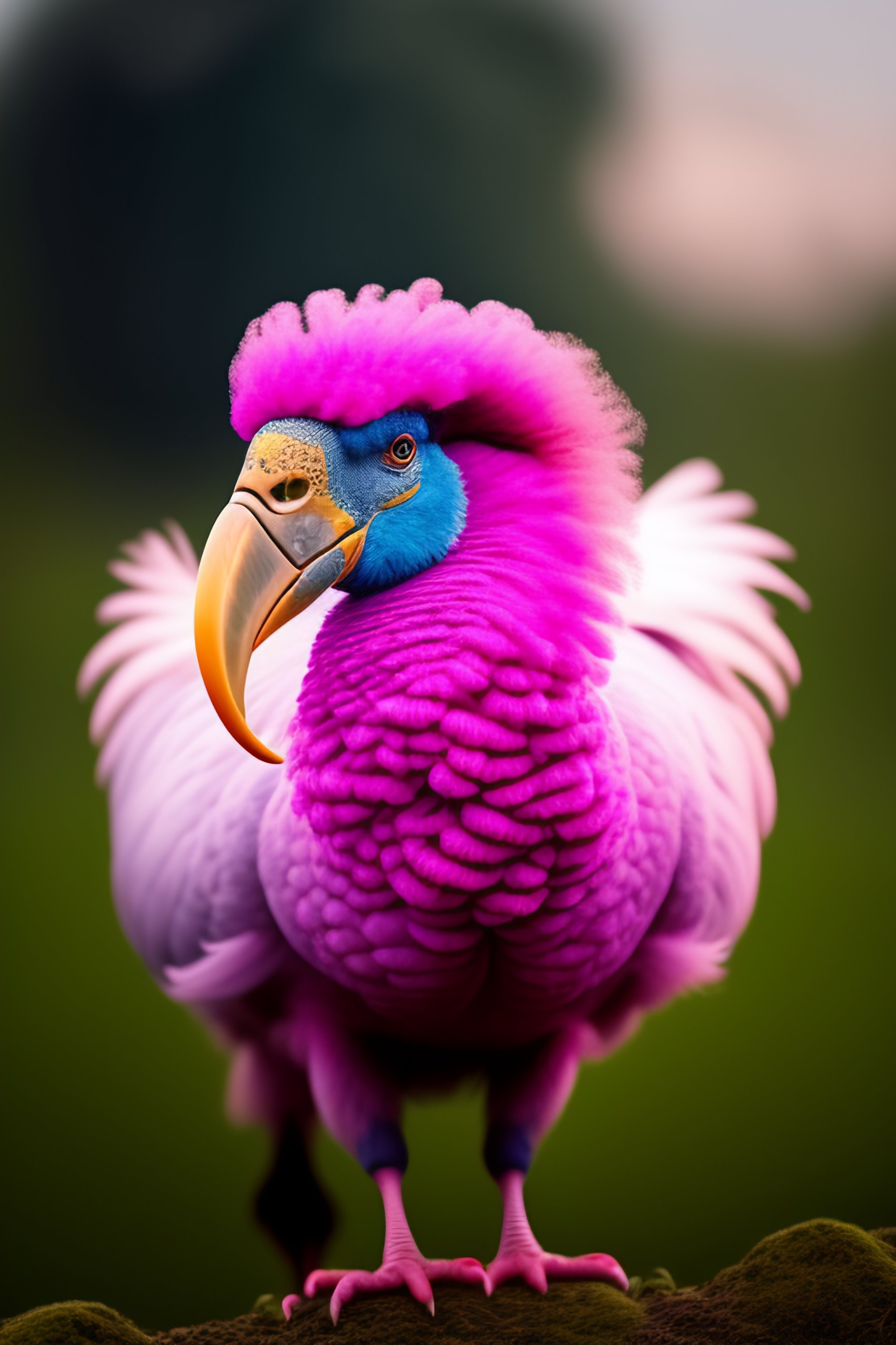 Lexica - A dodo with pink afro hair