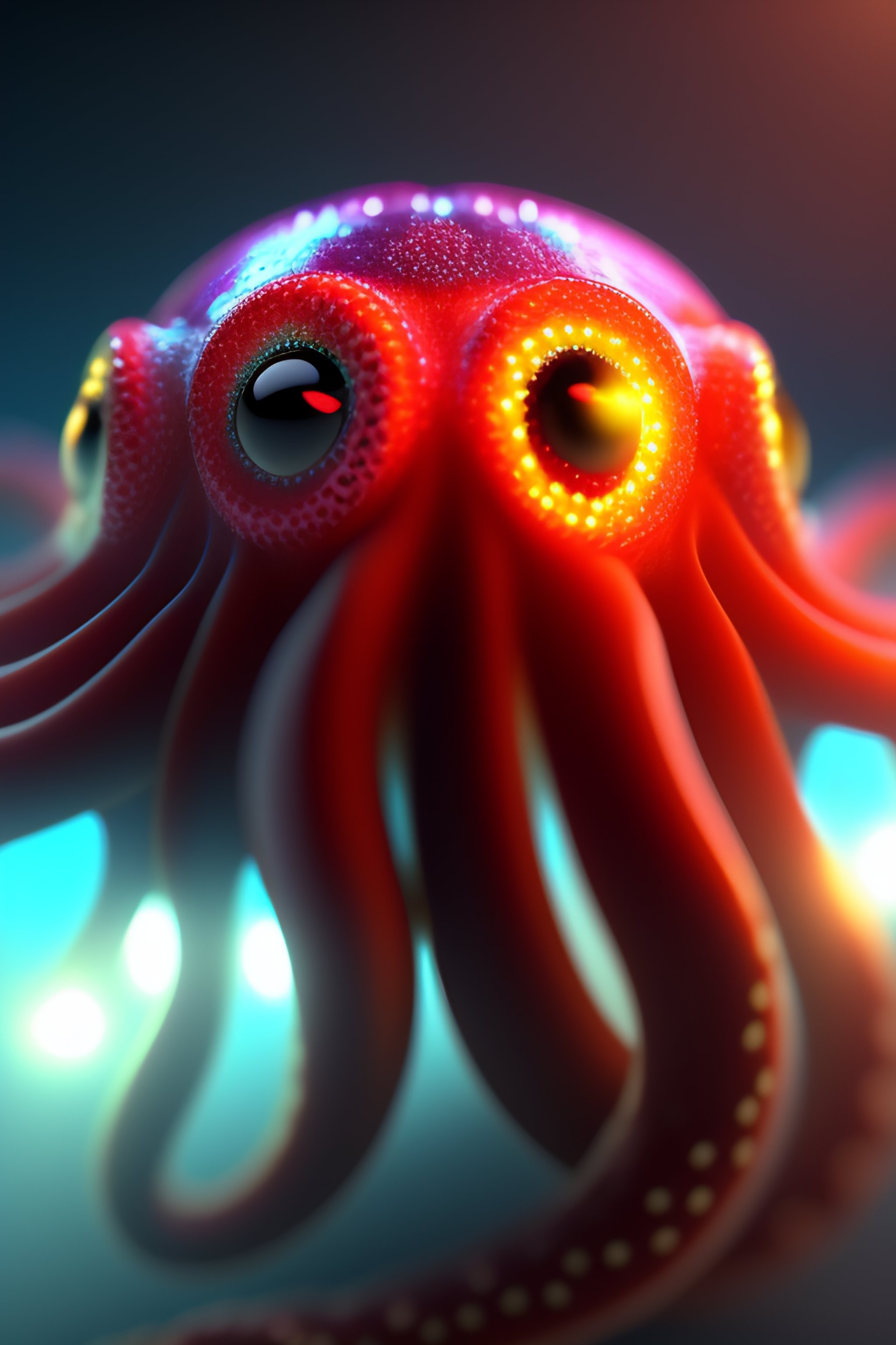 Lexica - Octopus covered in eyeballs 8k volumetric lighting octane ...