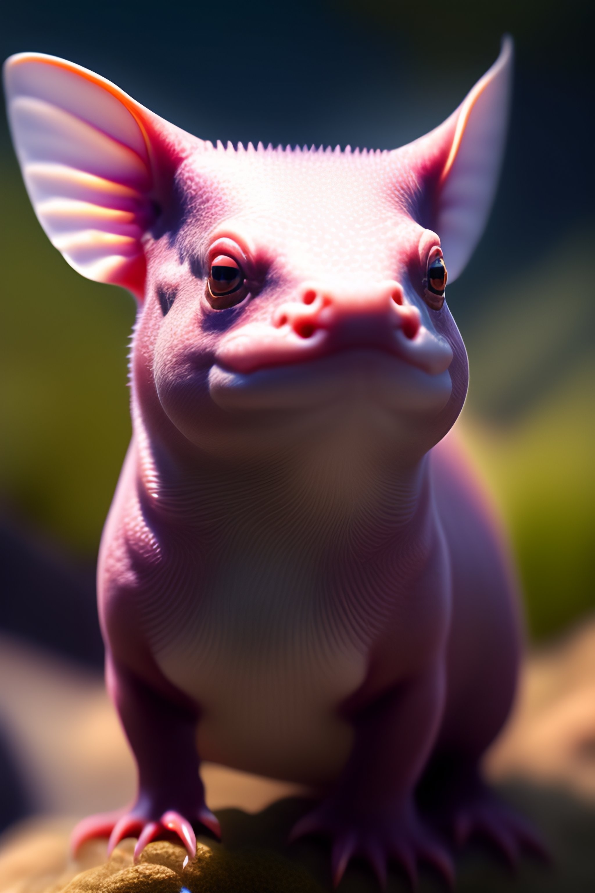 Lexica - Axolotl man, realistic, detailed, rpg style, 4k