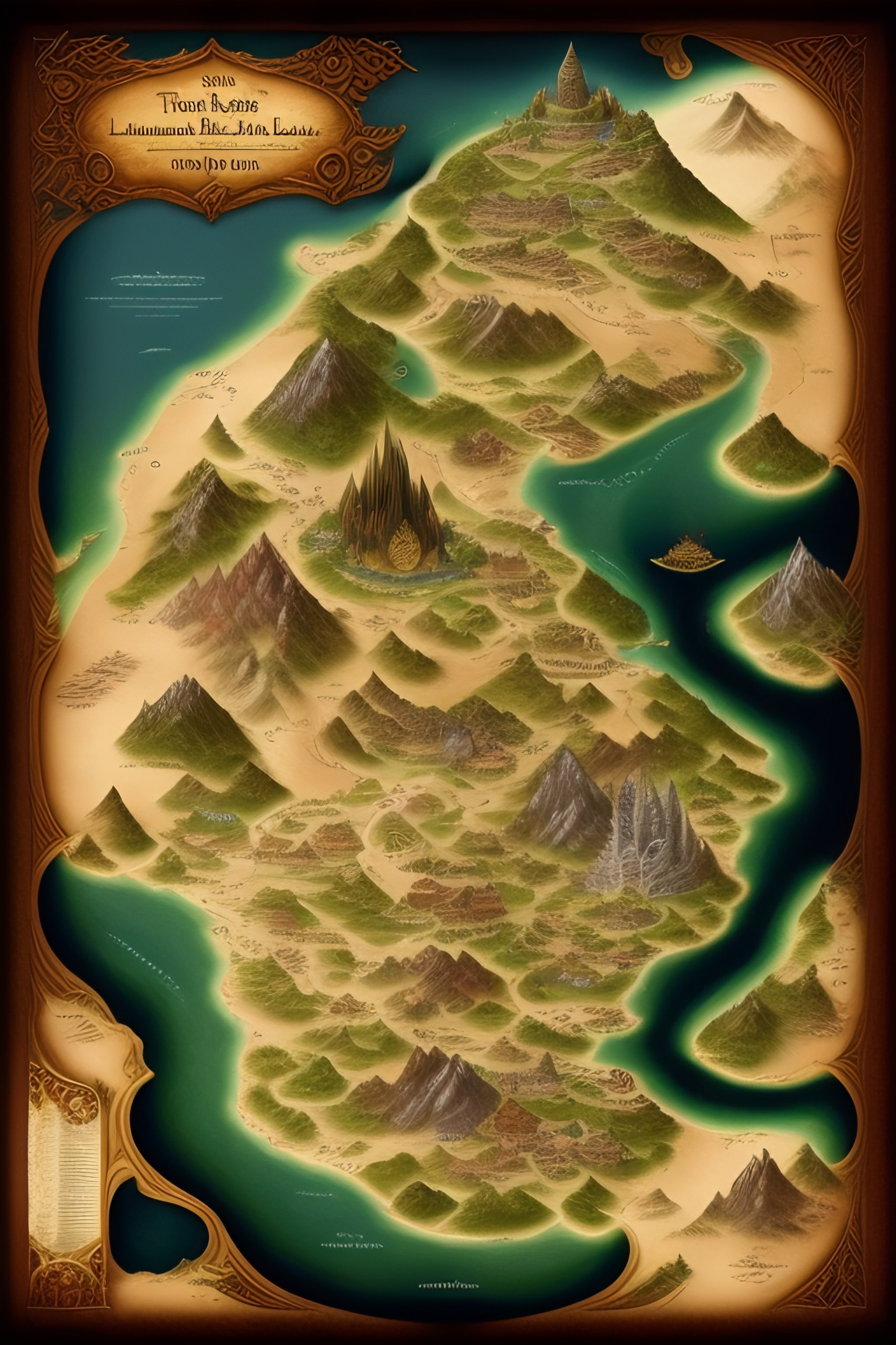 Lexica - The lord of the rings style, tabletop map, cities, towns ...