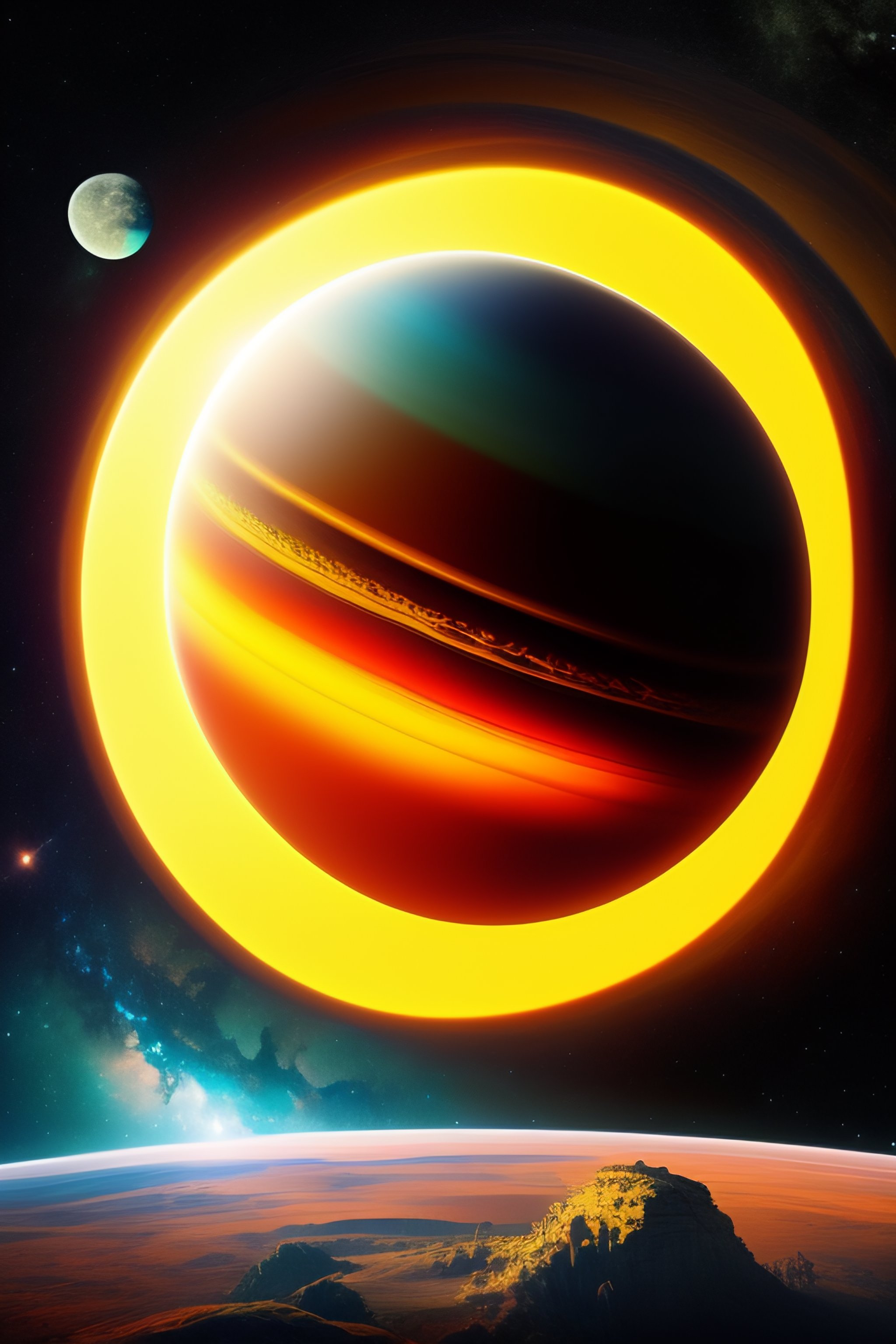 Lexica - A giant space monster, looming over a planet, they have an ...