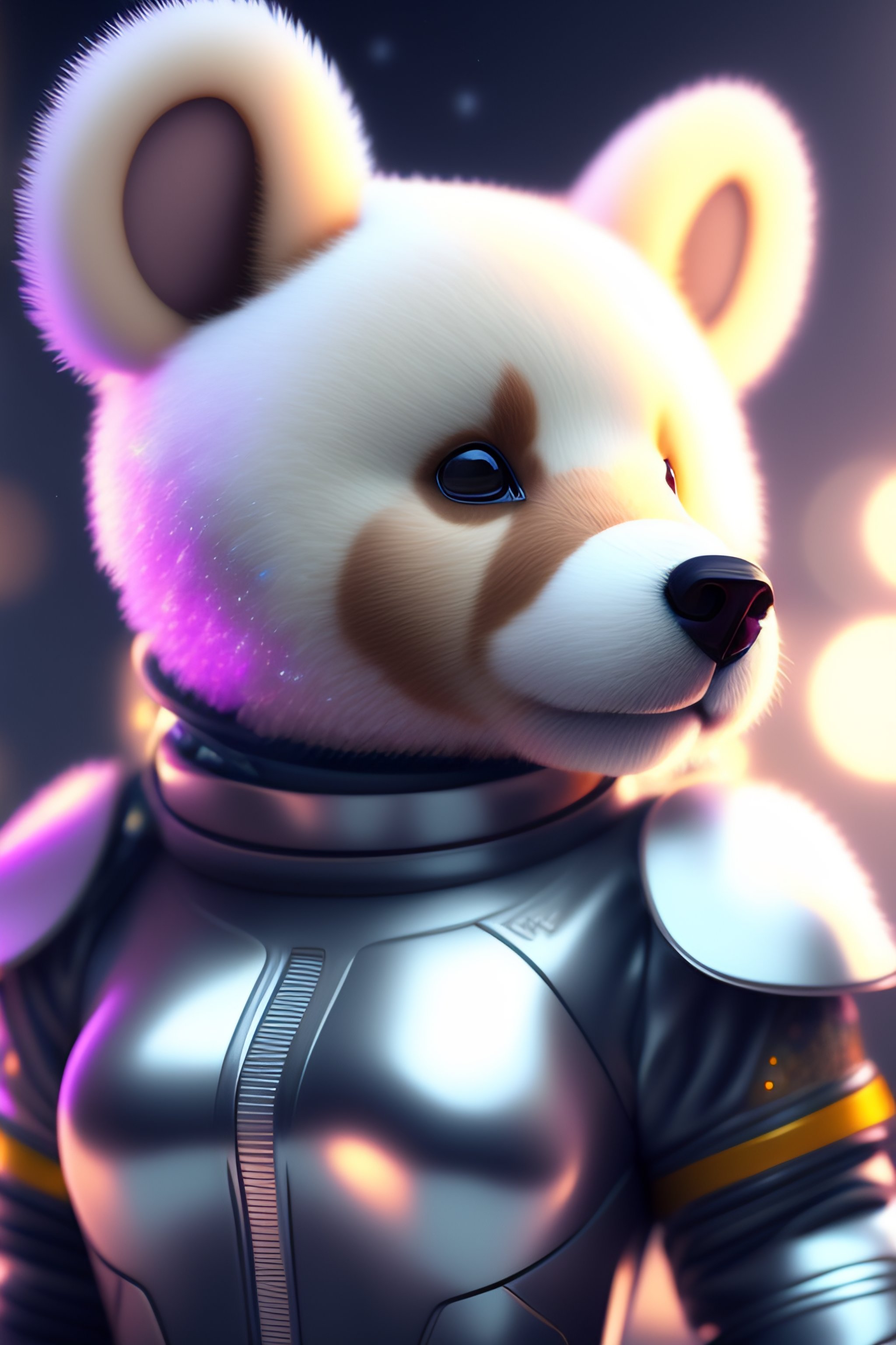 Lexica - A close up of a teddy bear in a space suit, a character ...