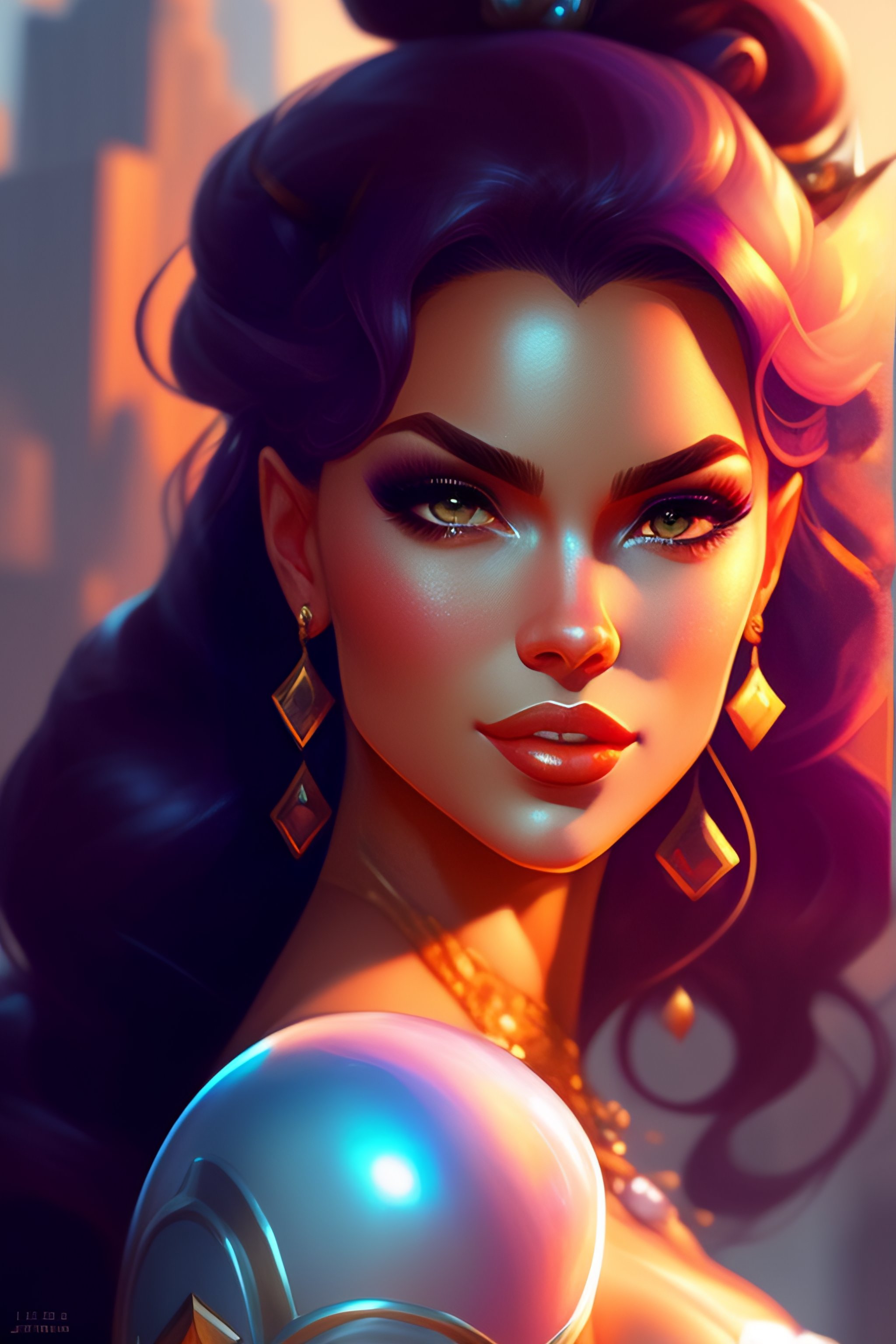Lexica - Portrait lady miss fantasy art heartstone Video game icon, 2d ...