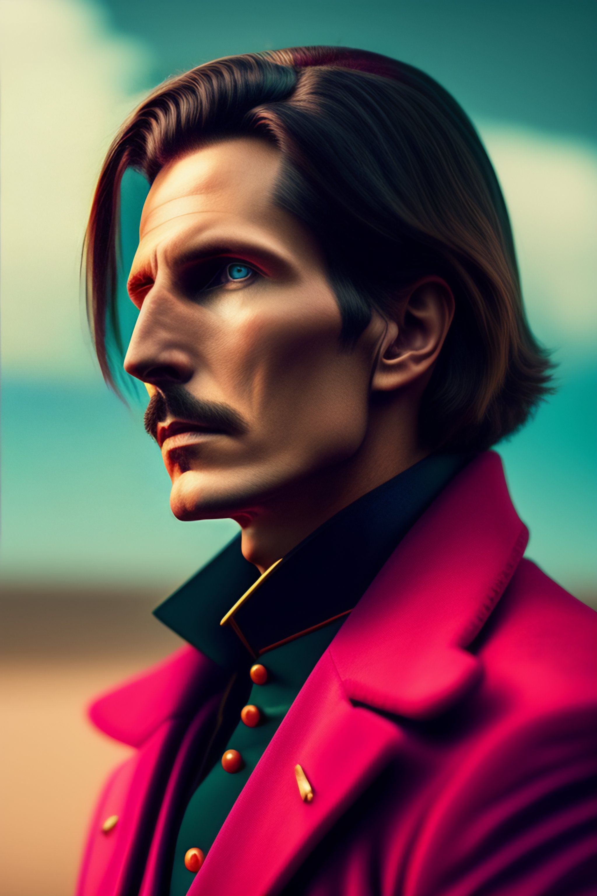 Lexica - Portrait of Cyberpunk Nikola Tesla, directed by wes anderson ...