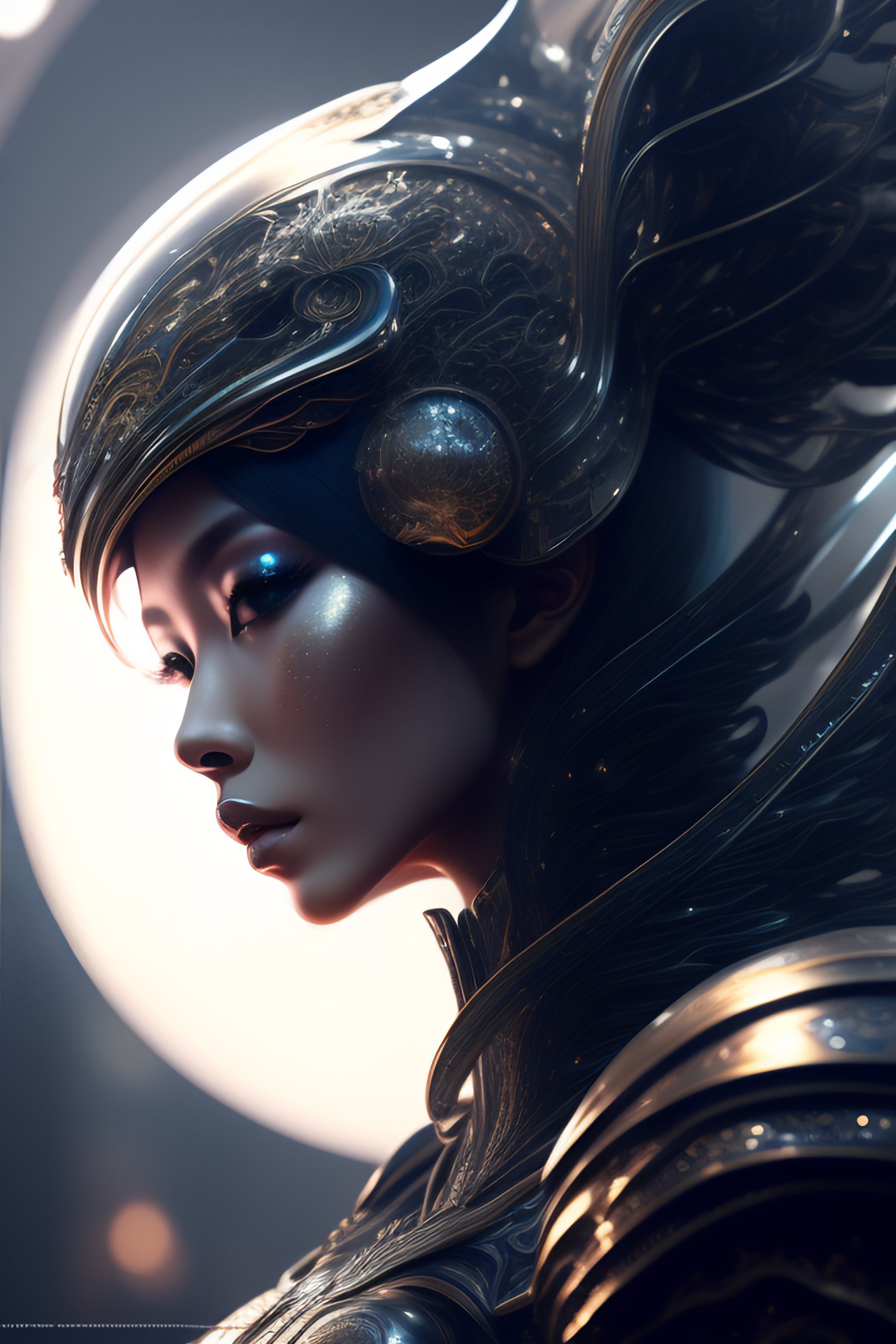 Lexica - Sideview 3D rendering of a gorgeous alien in spaceship ...