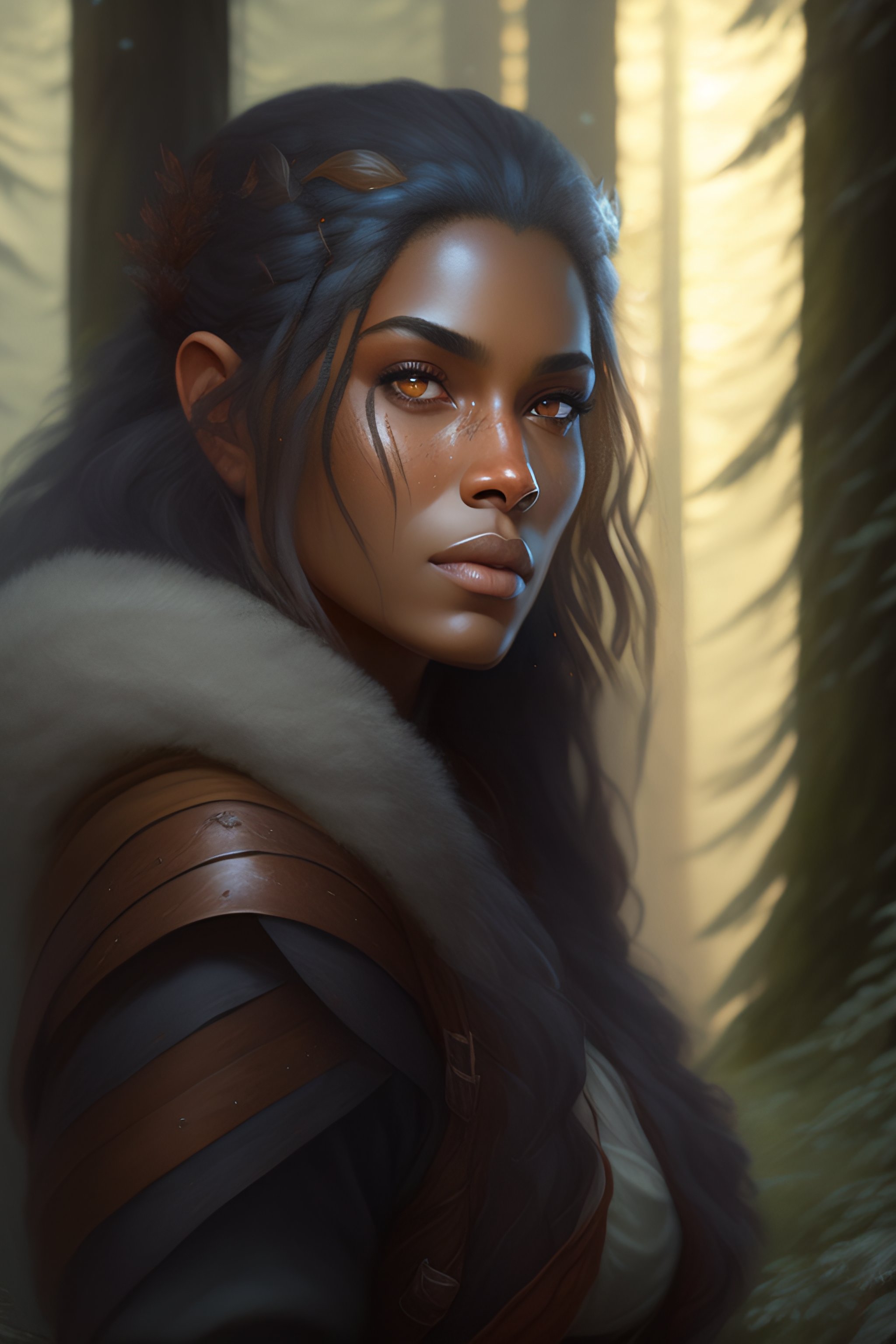 Lexica A Short Female Dwarf Druid Gray Hair Battle Face Scars