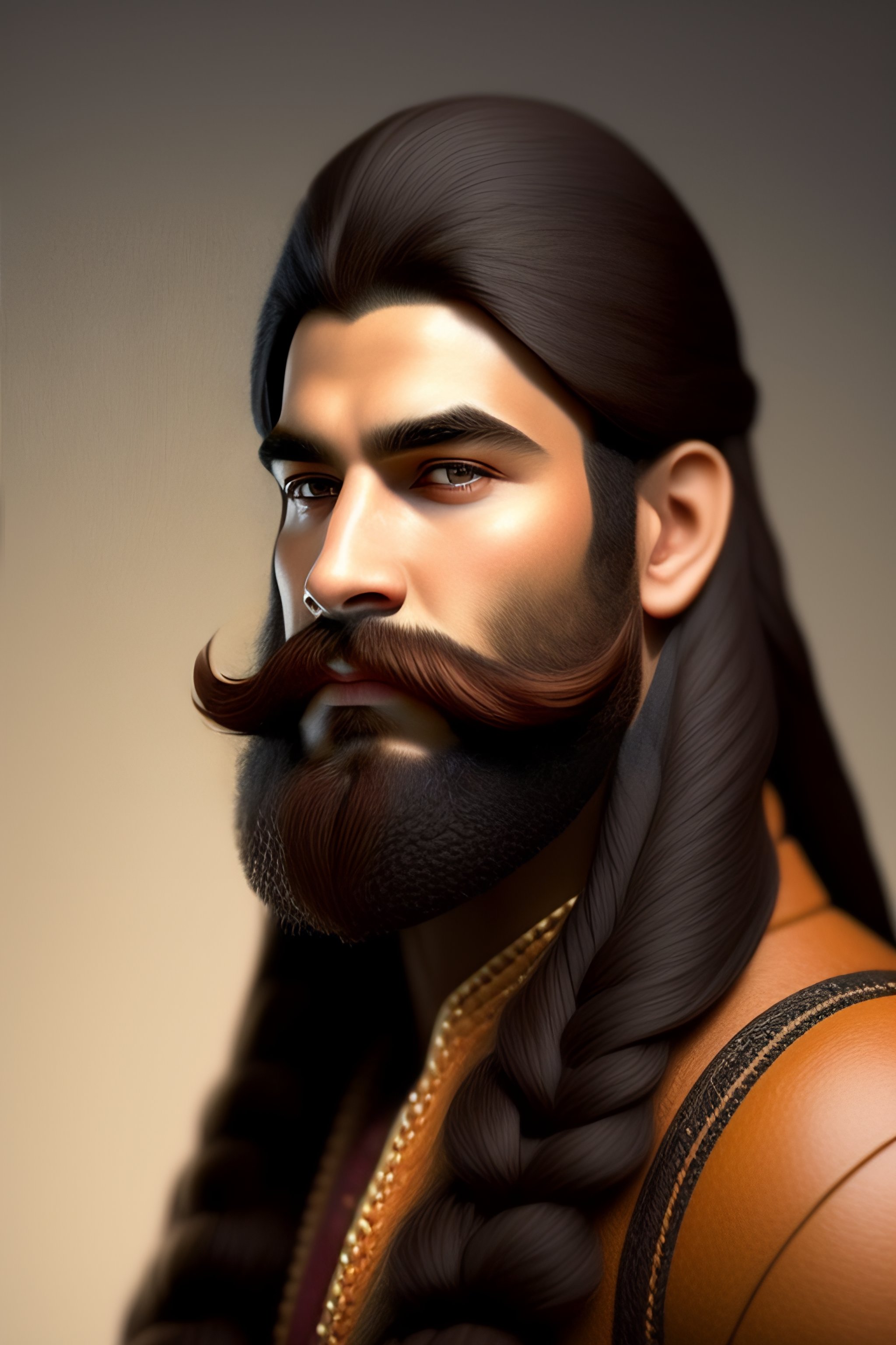 Lexica - Portrait of a dwarf, Elwood. His hair is dry, his very long ...