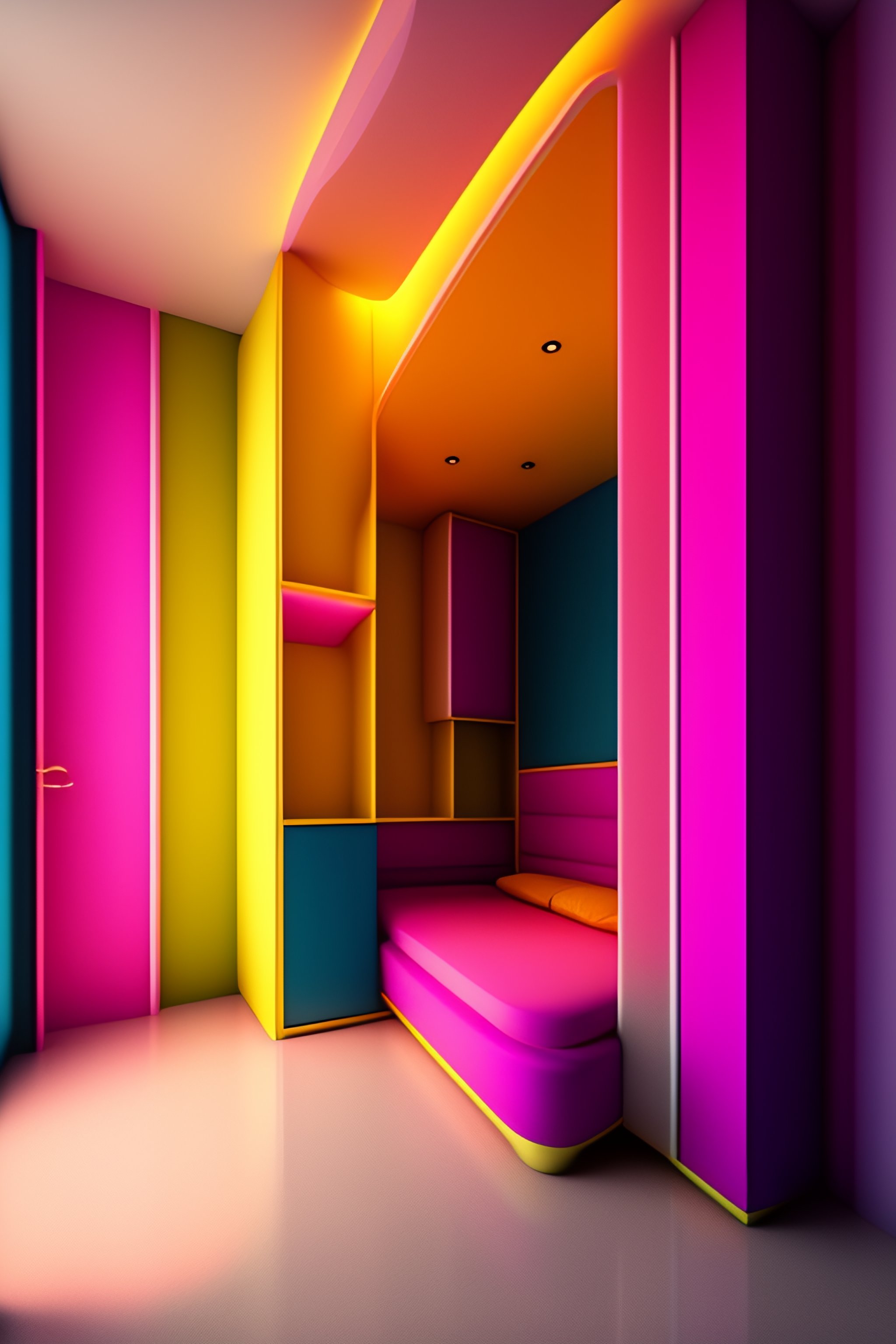 Lexica - Just Modern Pink And Yellow room