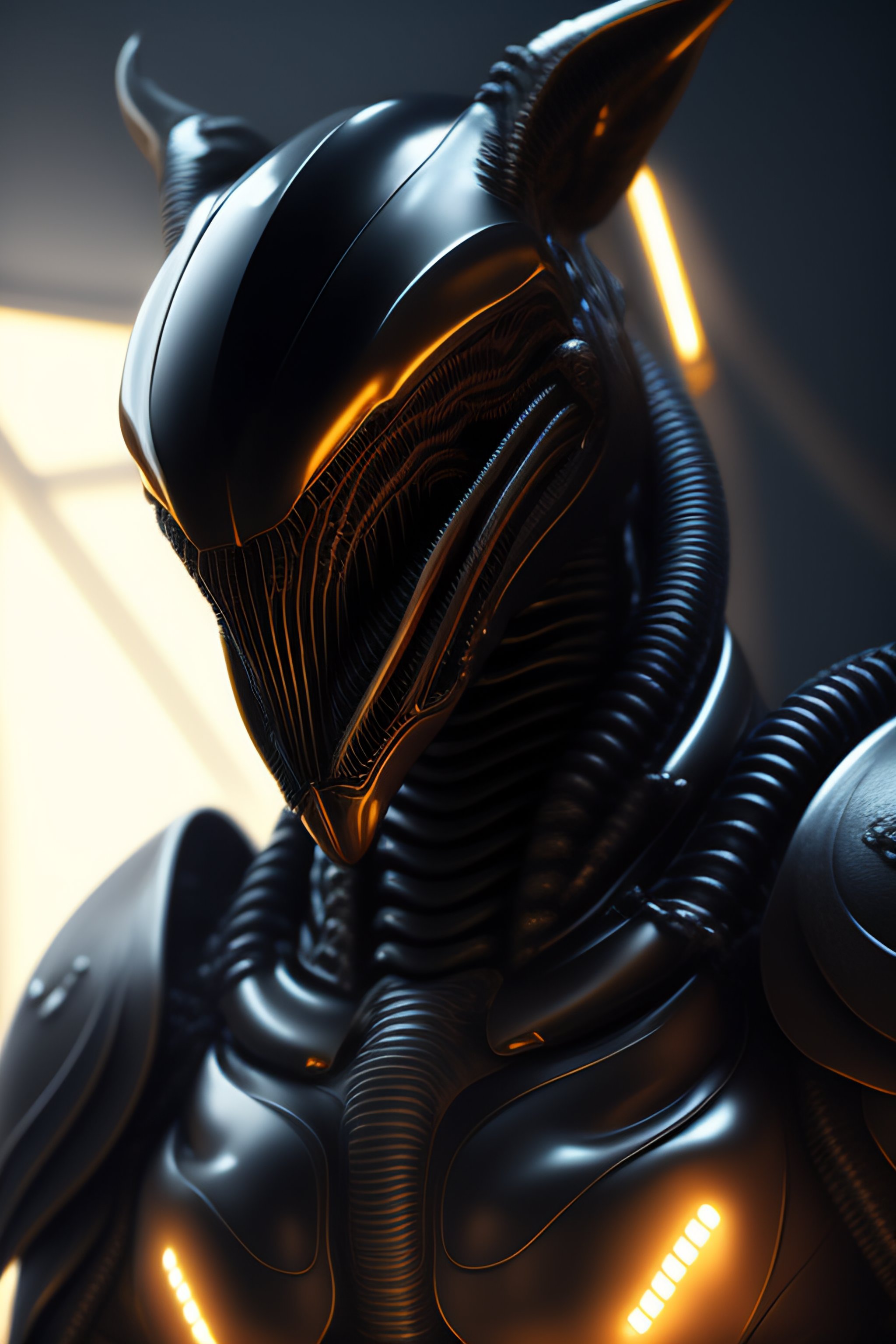Lexica - Xenomorph portrait, full body cinematic style digital art ...