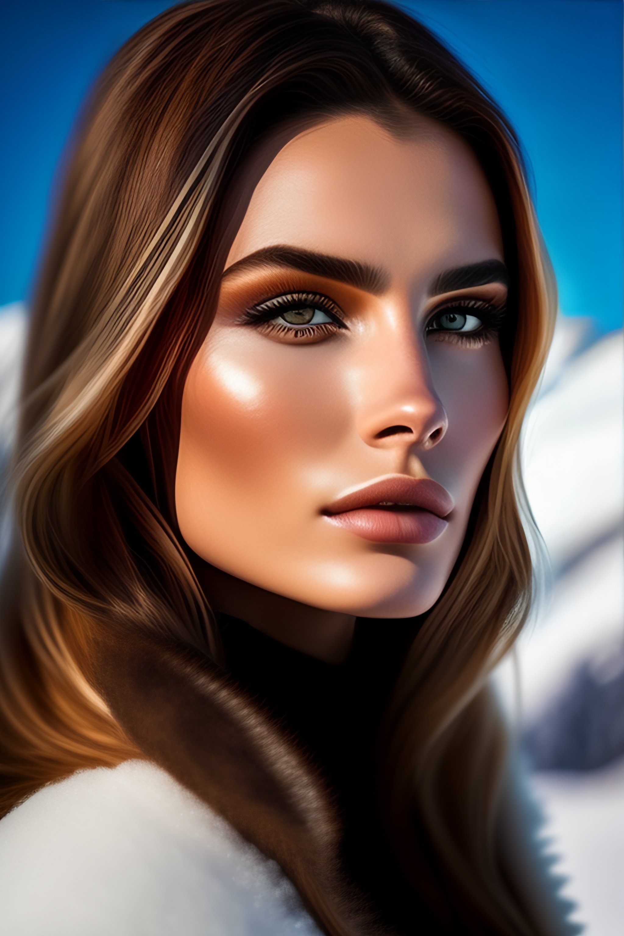 Lexica - Realistic full potrait of Beautiful romanian model's face with ...