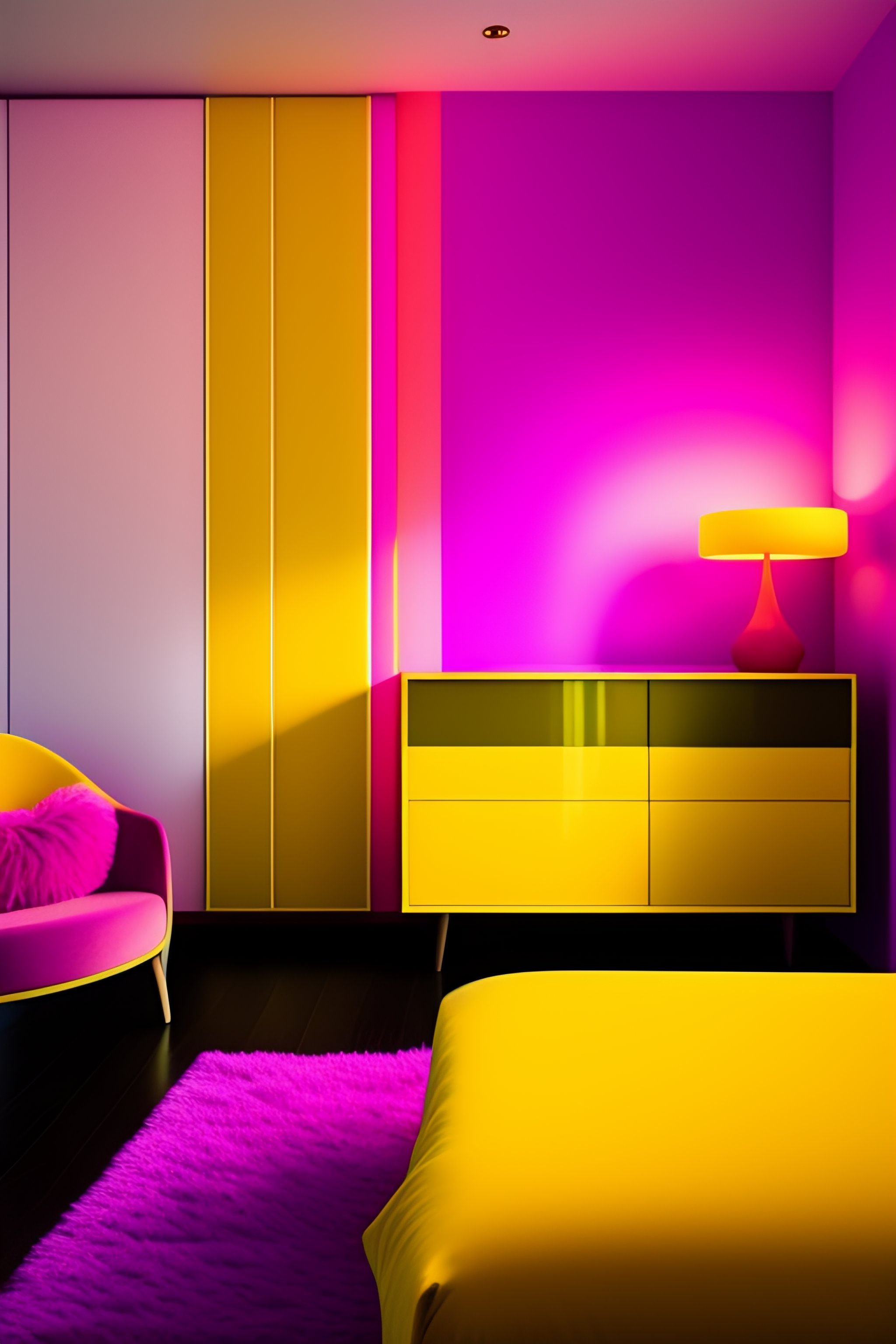 Lexica - Just Modern Pink And Yellow room