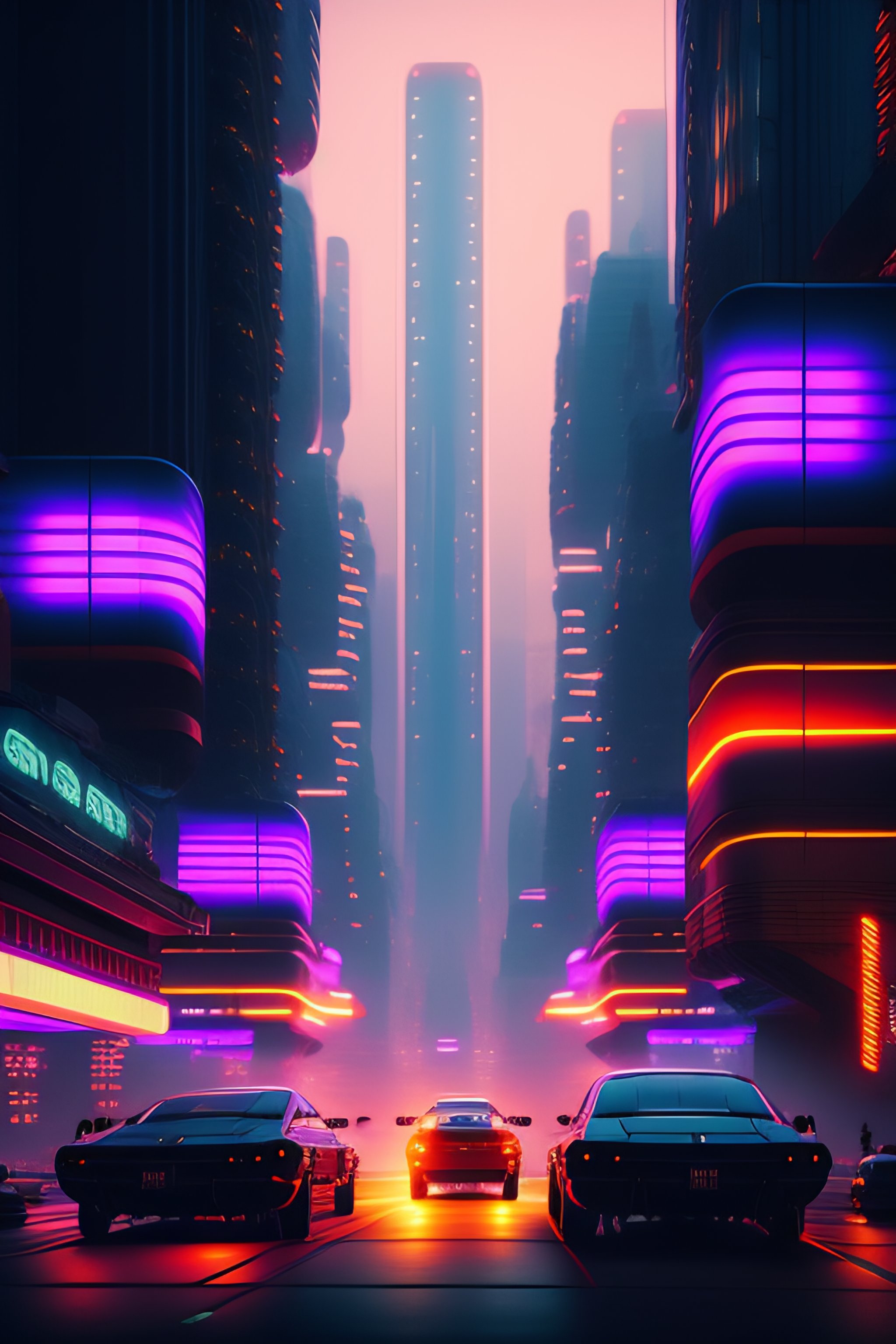 Lexica - Cyberpunk neo tokyo in early evening, establishing shot ...