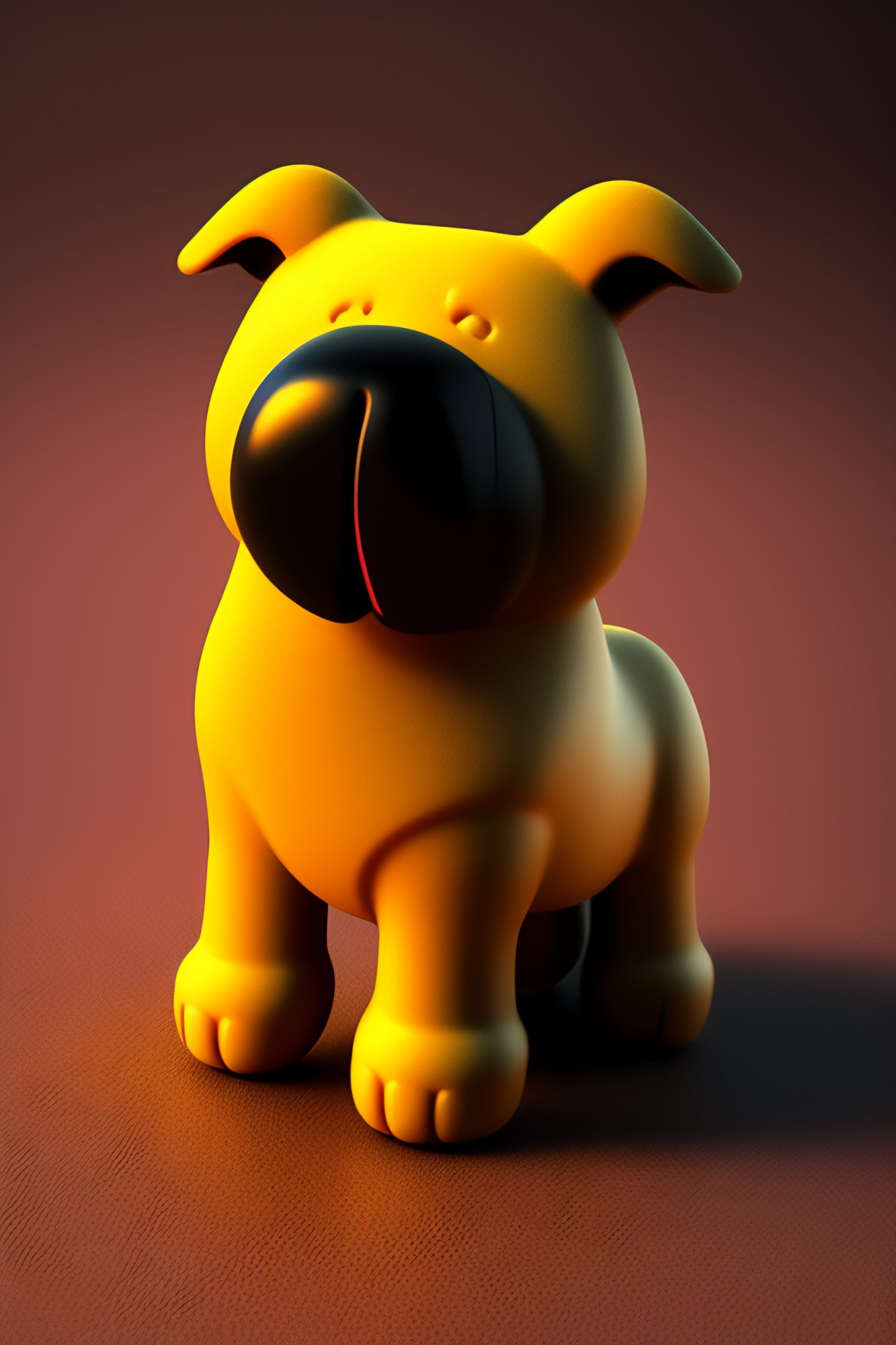 Lexica - 3d render simple minimal toy art of a dog with his tongue out ...