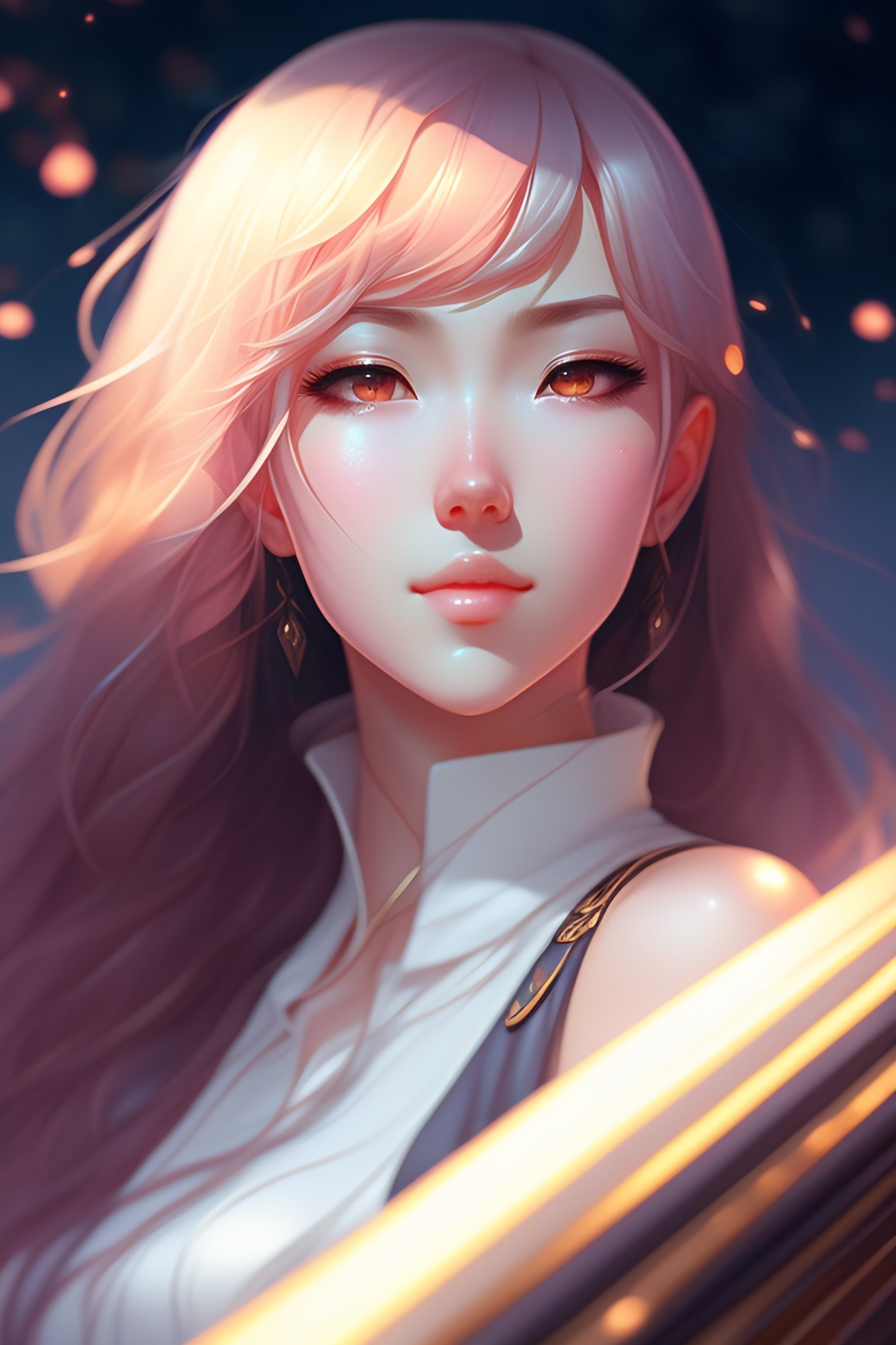Lexica - Smooth soft skin, big dreamy eyes, symmetrical, anime wide ...