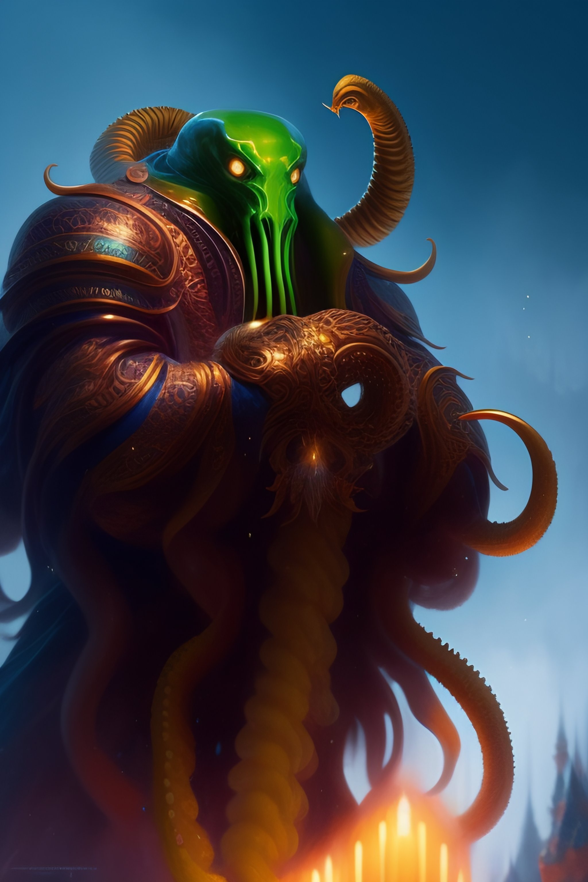 Lexica - Cthulhu, by justin gerard and greg rutkowski, digital art ...