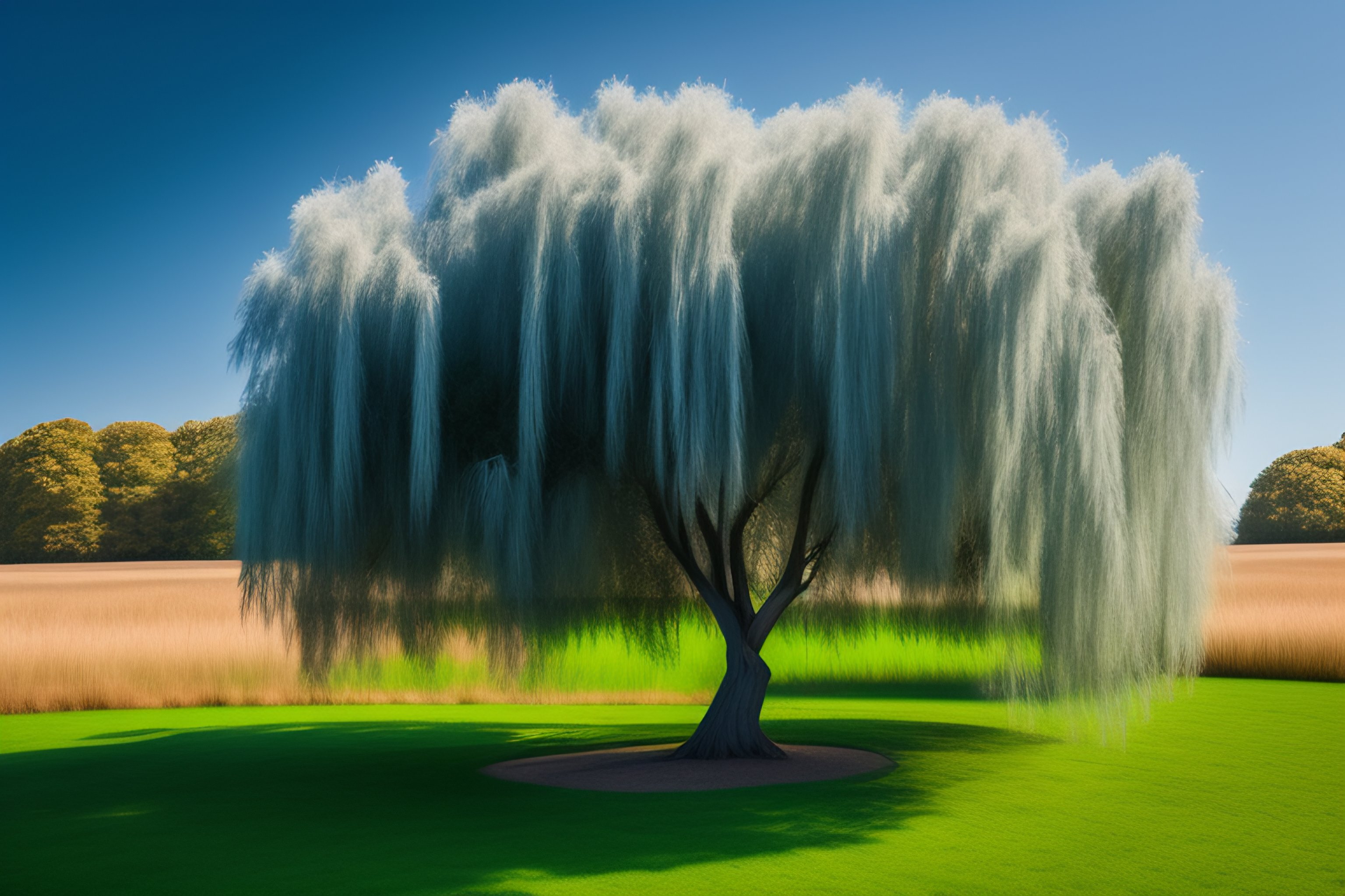 Lexica - Big blue willow tree