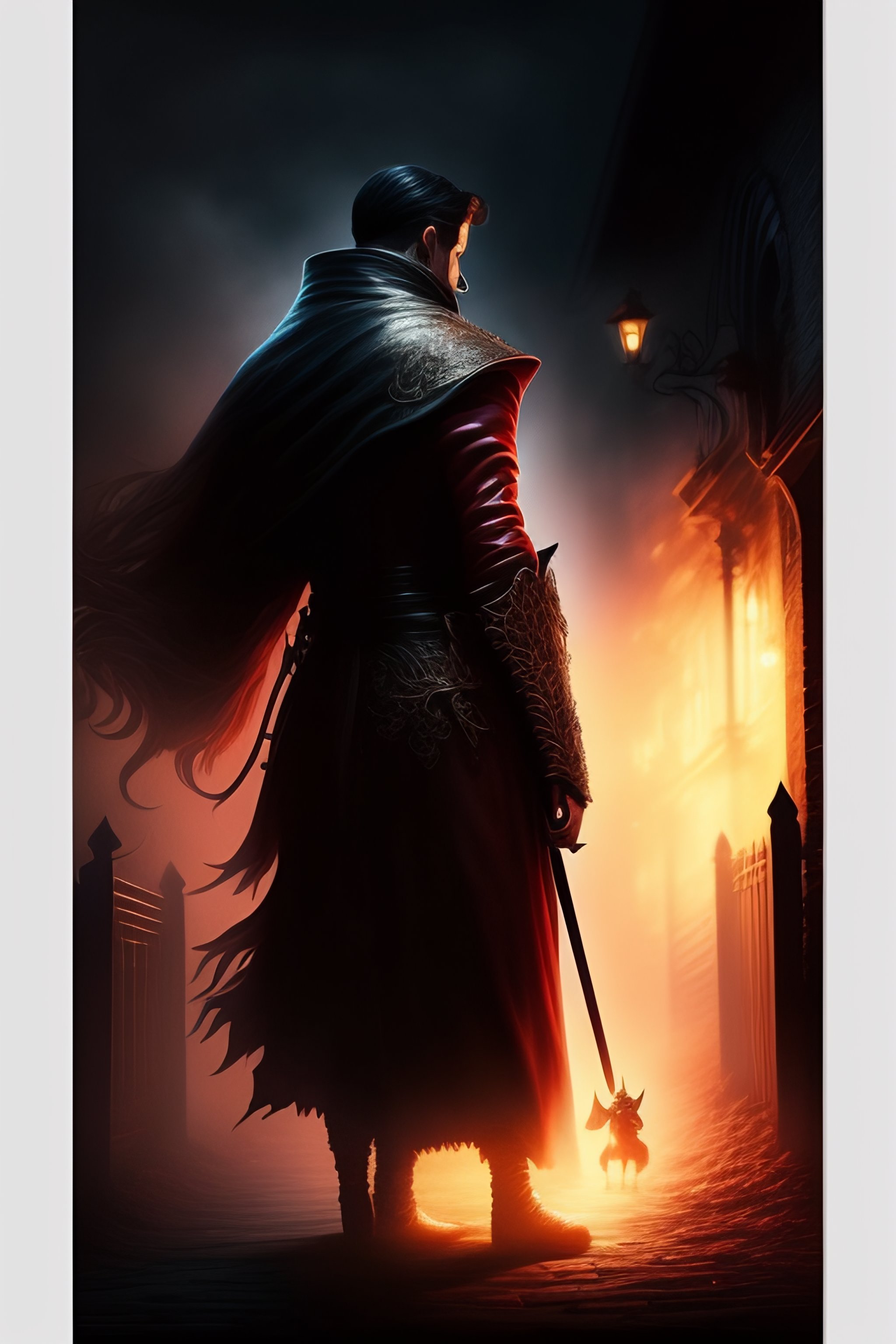 Lexica - Jack the ripper with a little demon and a little angel in his ...