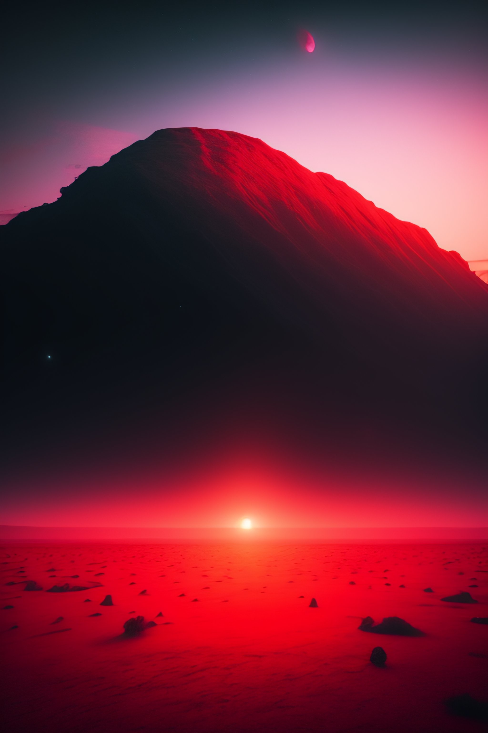 Lexica - New planet, red, red sky, depth, creepy, monsters, eyes ...