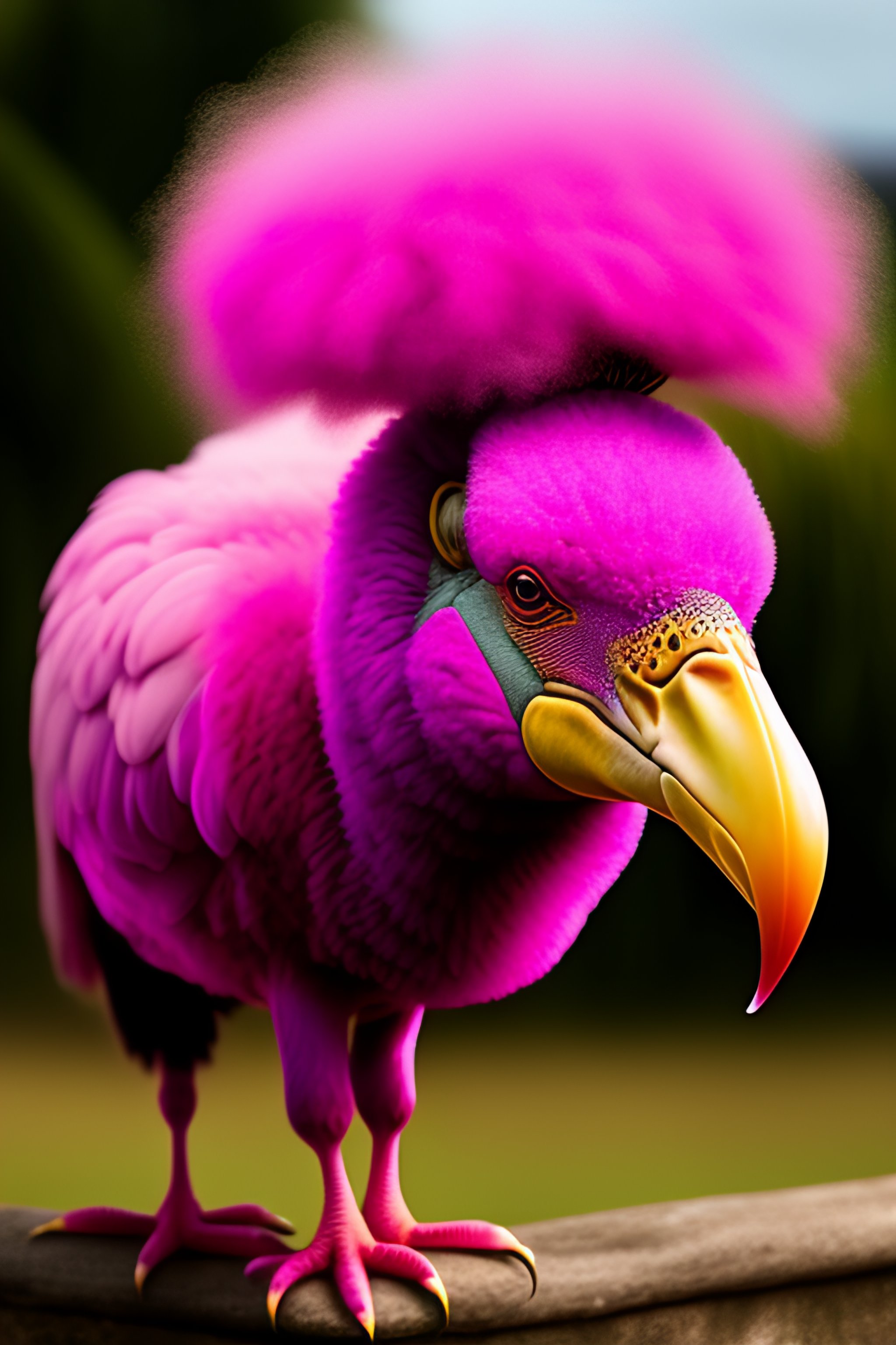 Lexica - A dodo with pink afro hair
