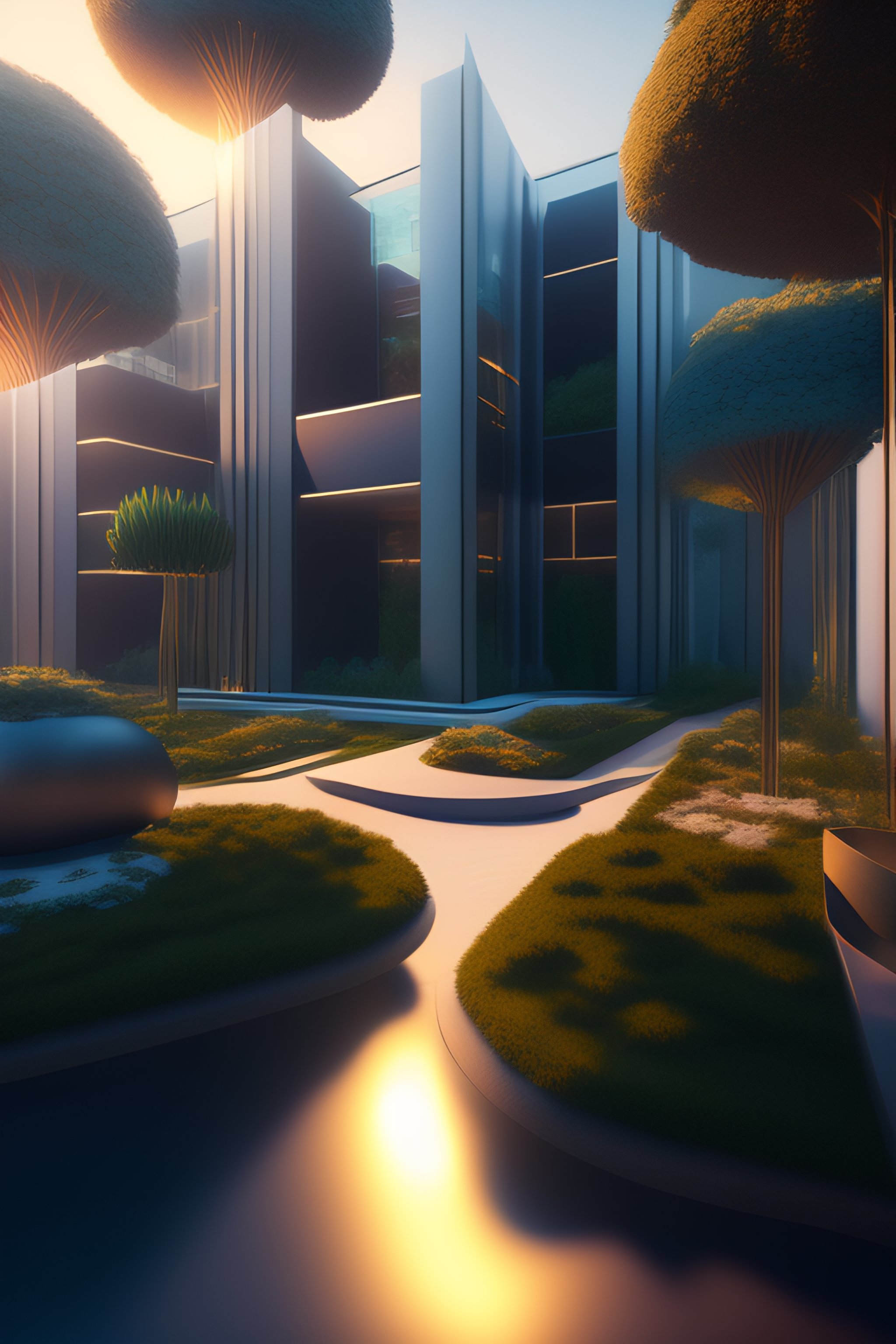 Lexica - Realistic Solarpunk utopian community, from the roof, many ...