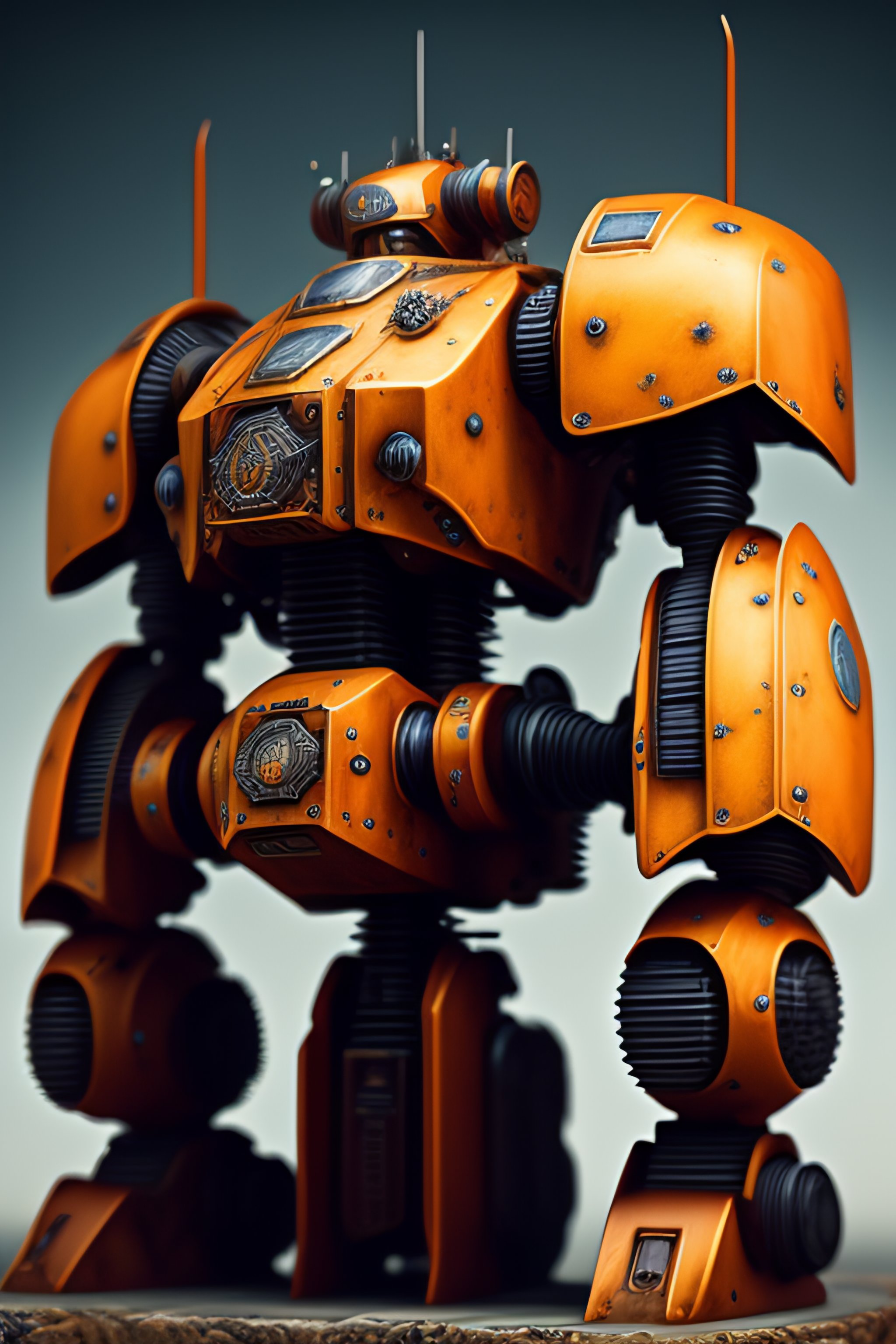 Lexica - Portrait of warhammer rusty metal mecha
