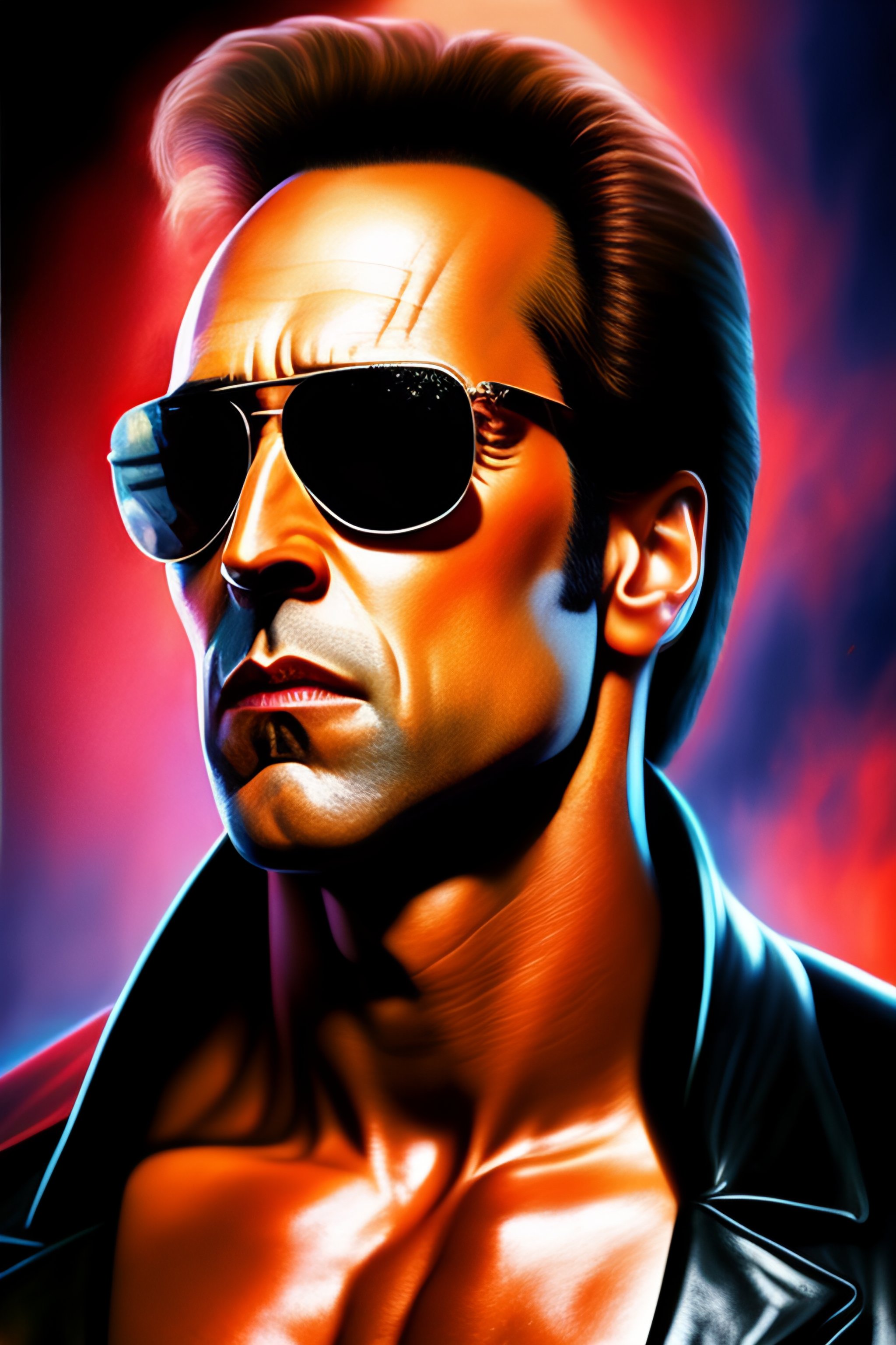 Lexica - The terminator played by Nicholas Cage