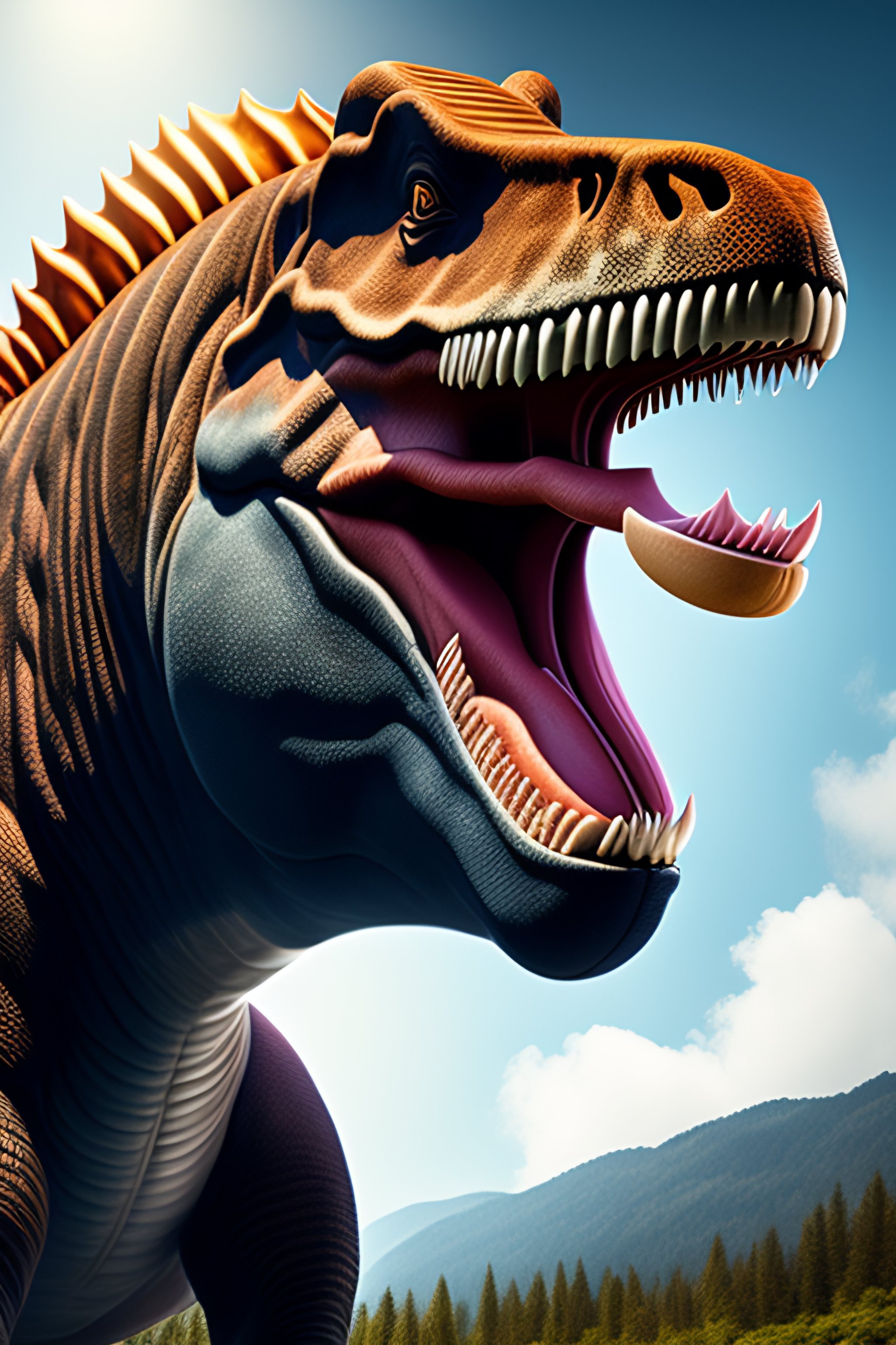 Lexica - Side on portrait of a Giganotosaurus include the whole body ...