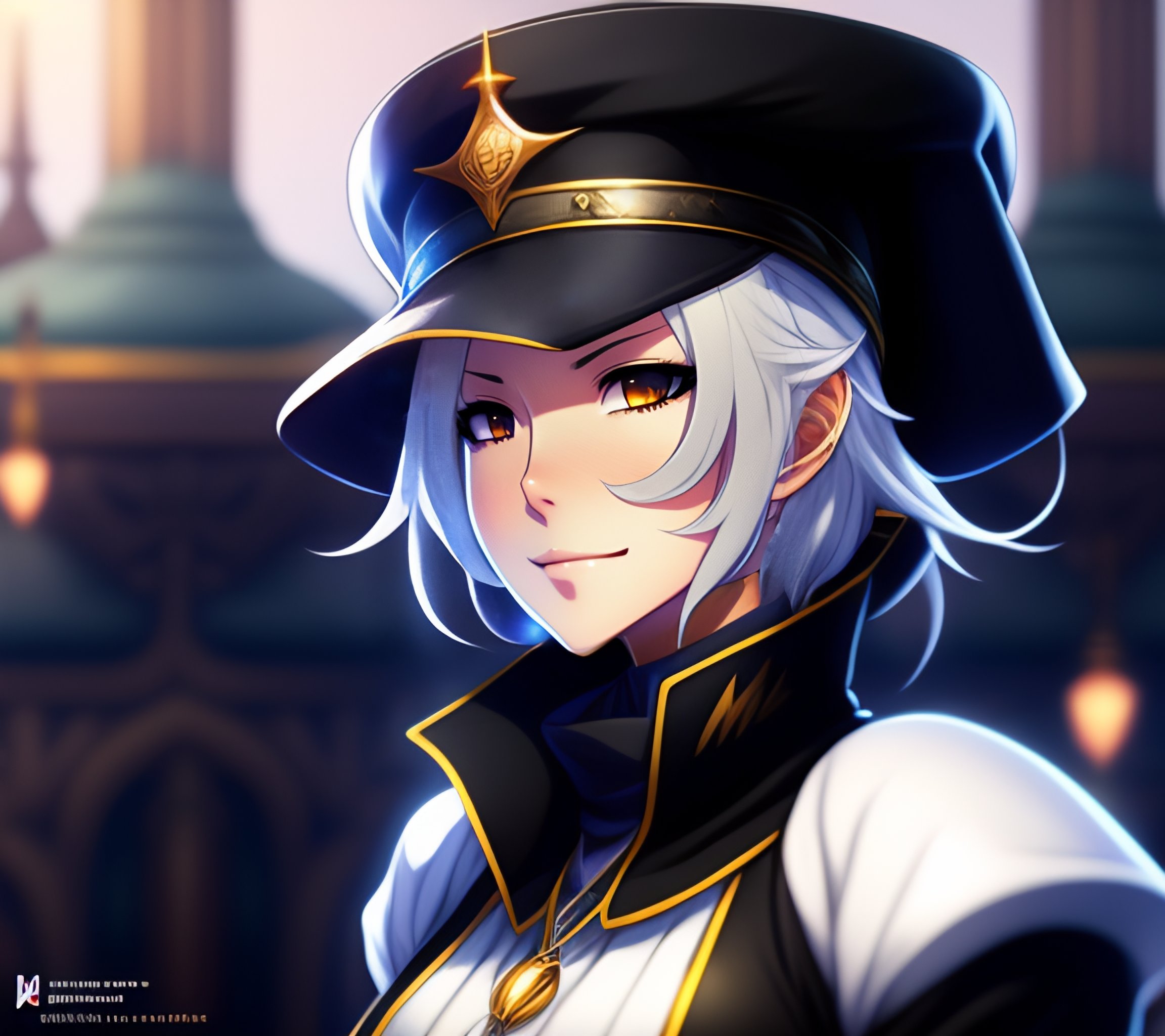 Lexica - Anime, mage, black mage hat, silver hair, High quality, high ...