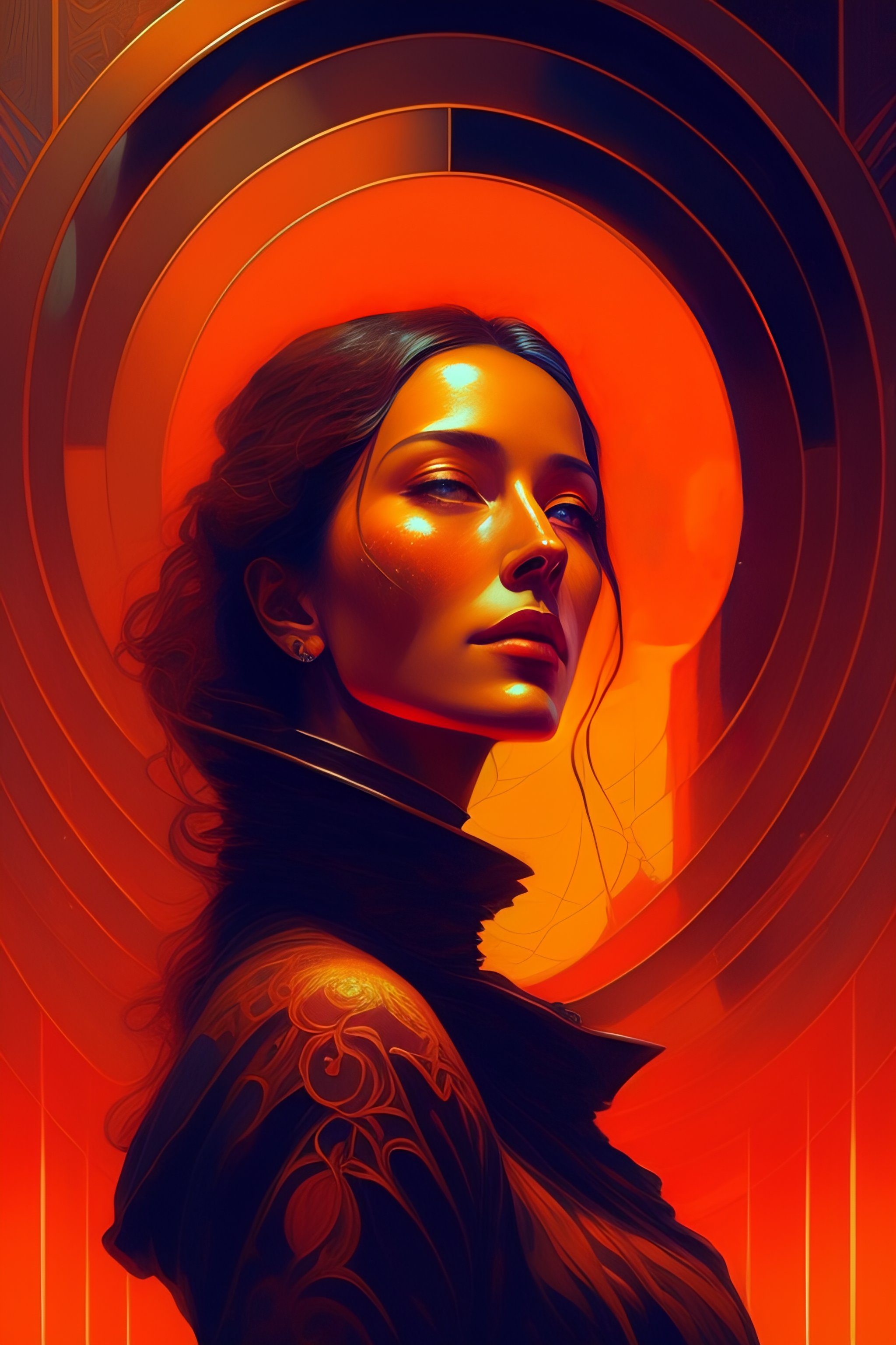 Lexica - Portrait women, art naïf, moebius style, art primitife,lectric ...