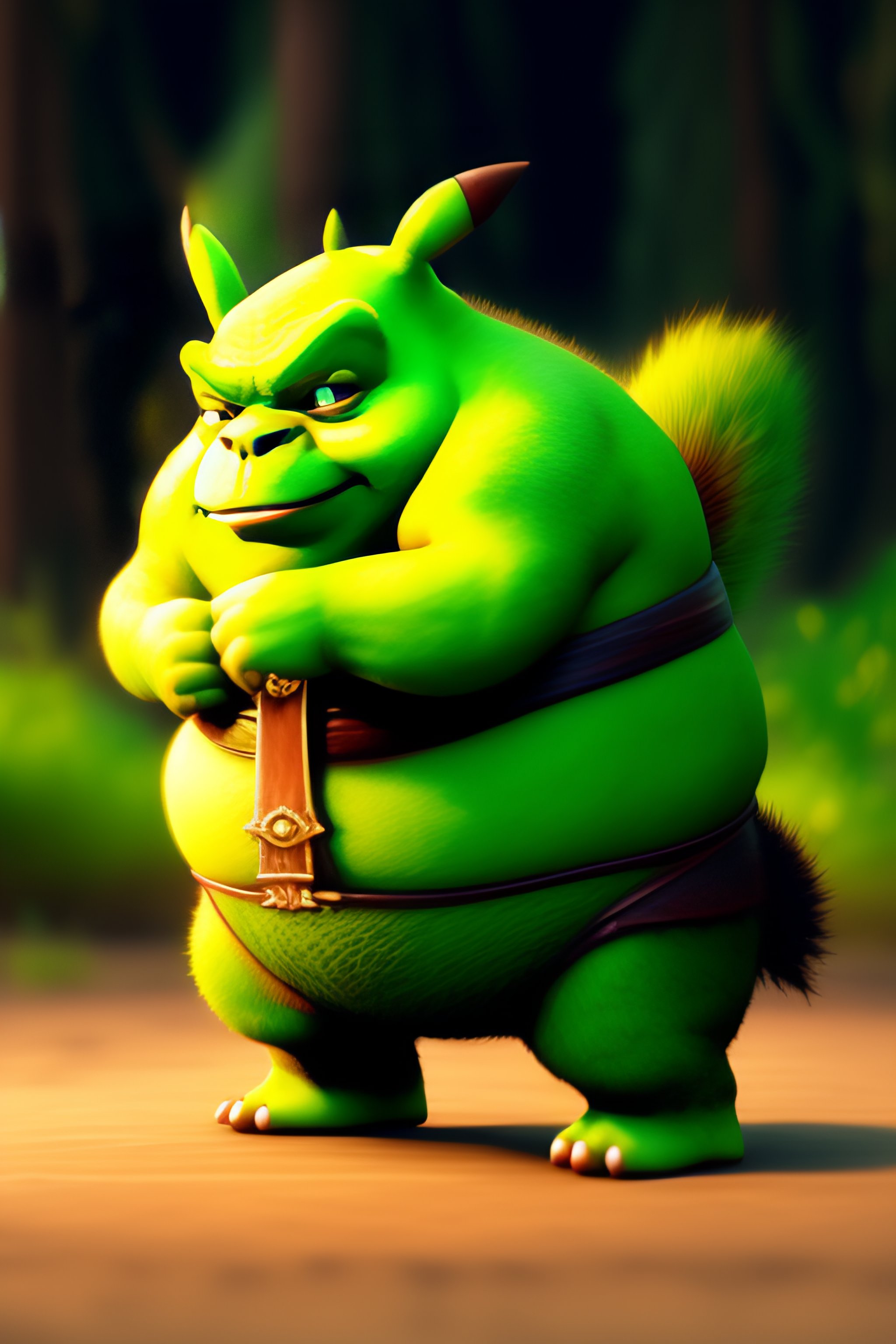 Lexica - Shrek as a pokemon