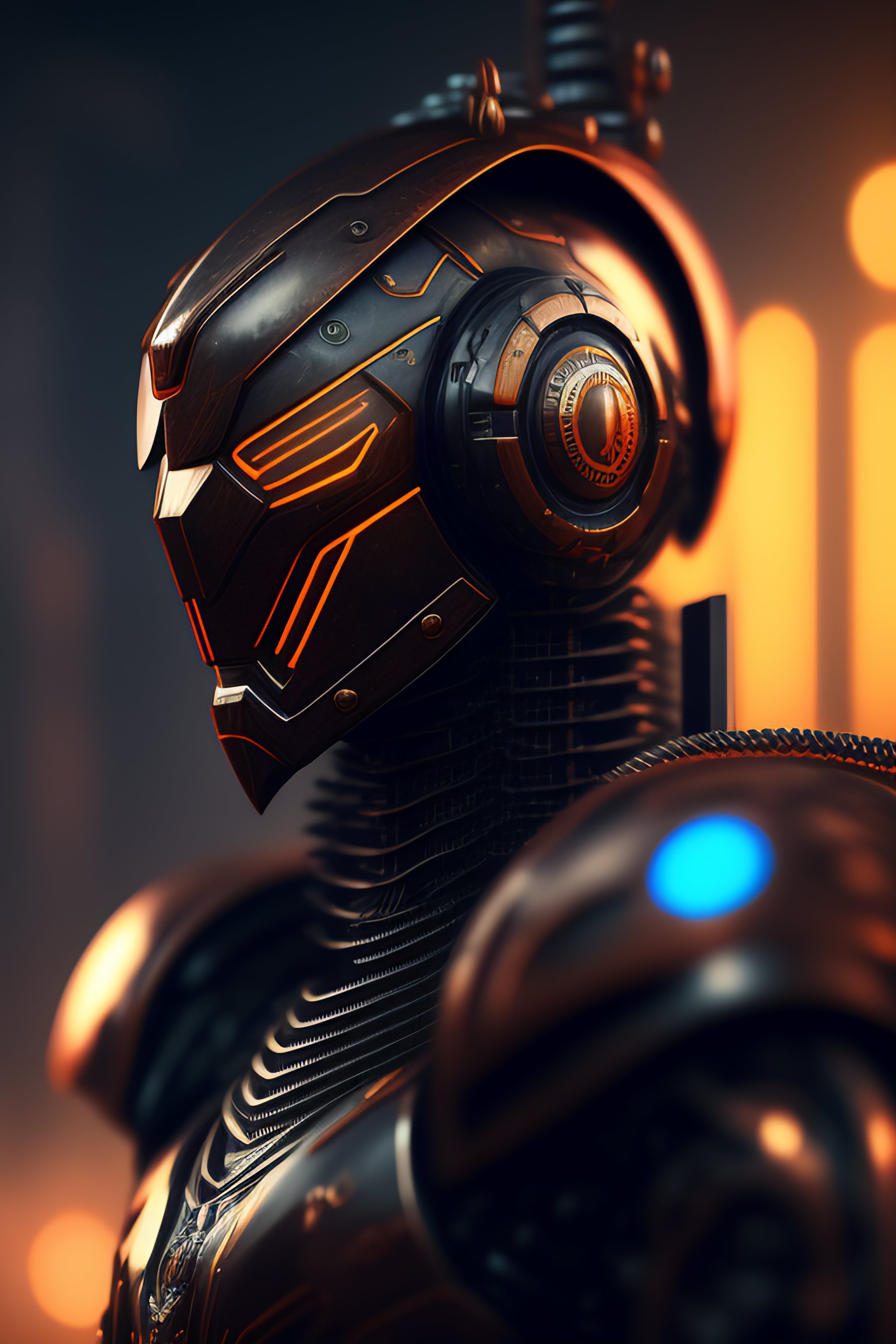 Lexica - Portrait of Nicola Tesla evil cyberpunk robot made of rusty ...