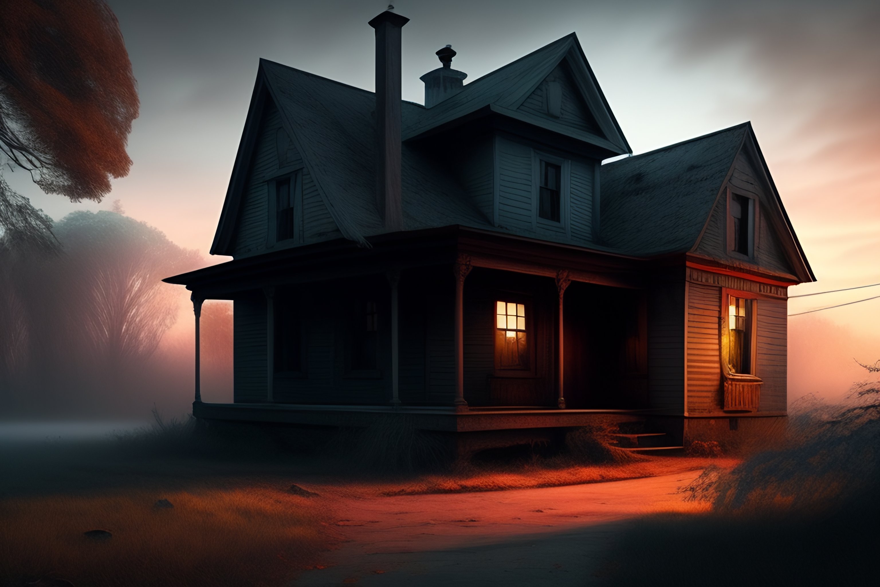 Lexica - House room, horror movie environment, old house, spirit