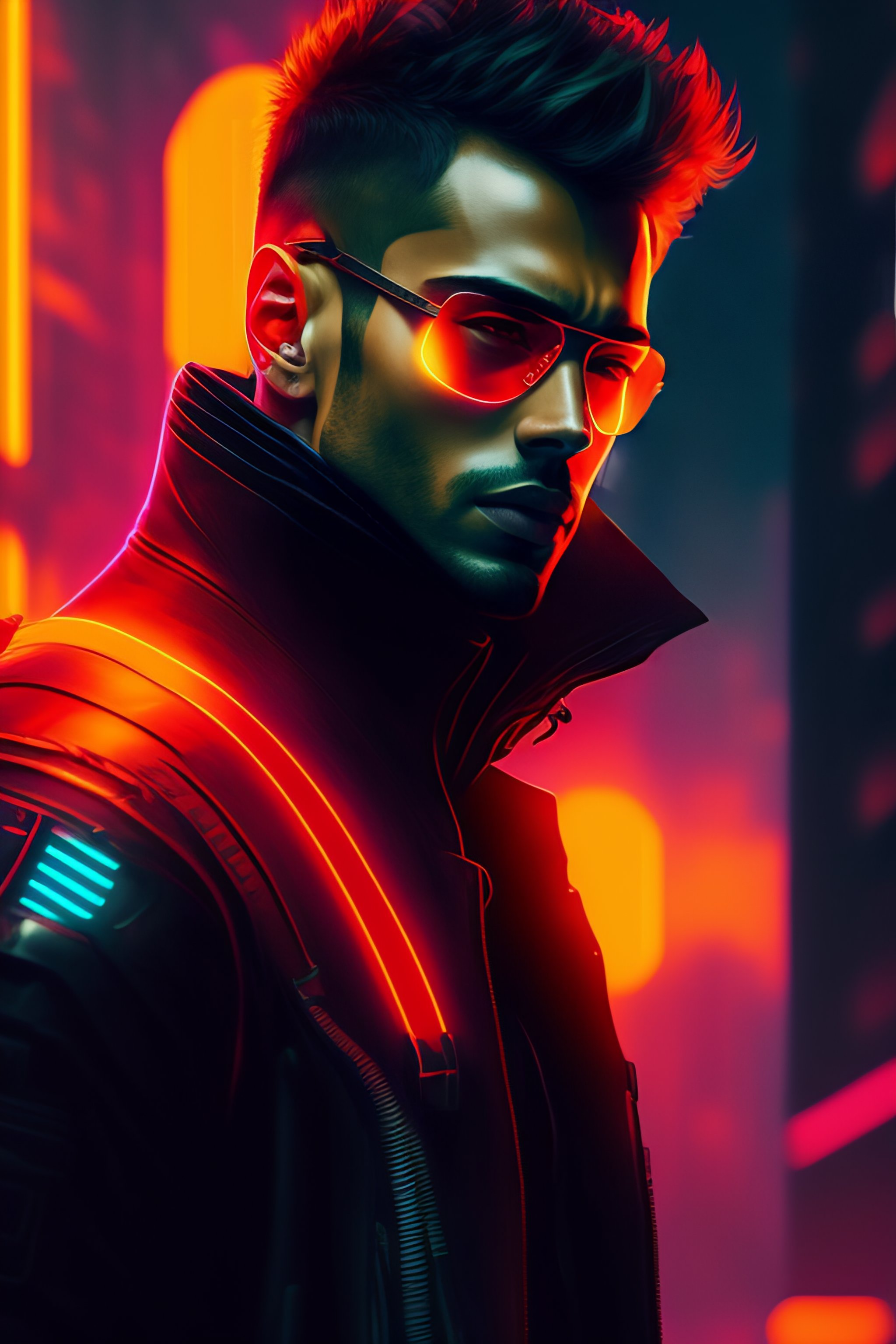 Lexica - Theo james as cyclops , cyberpunk futuristic neon. by ismail ...