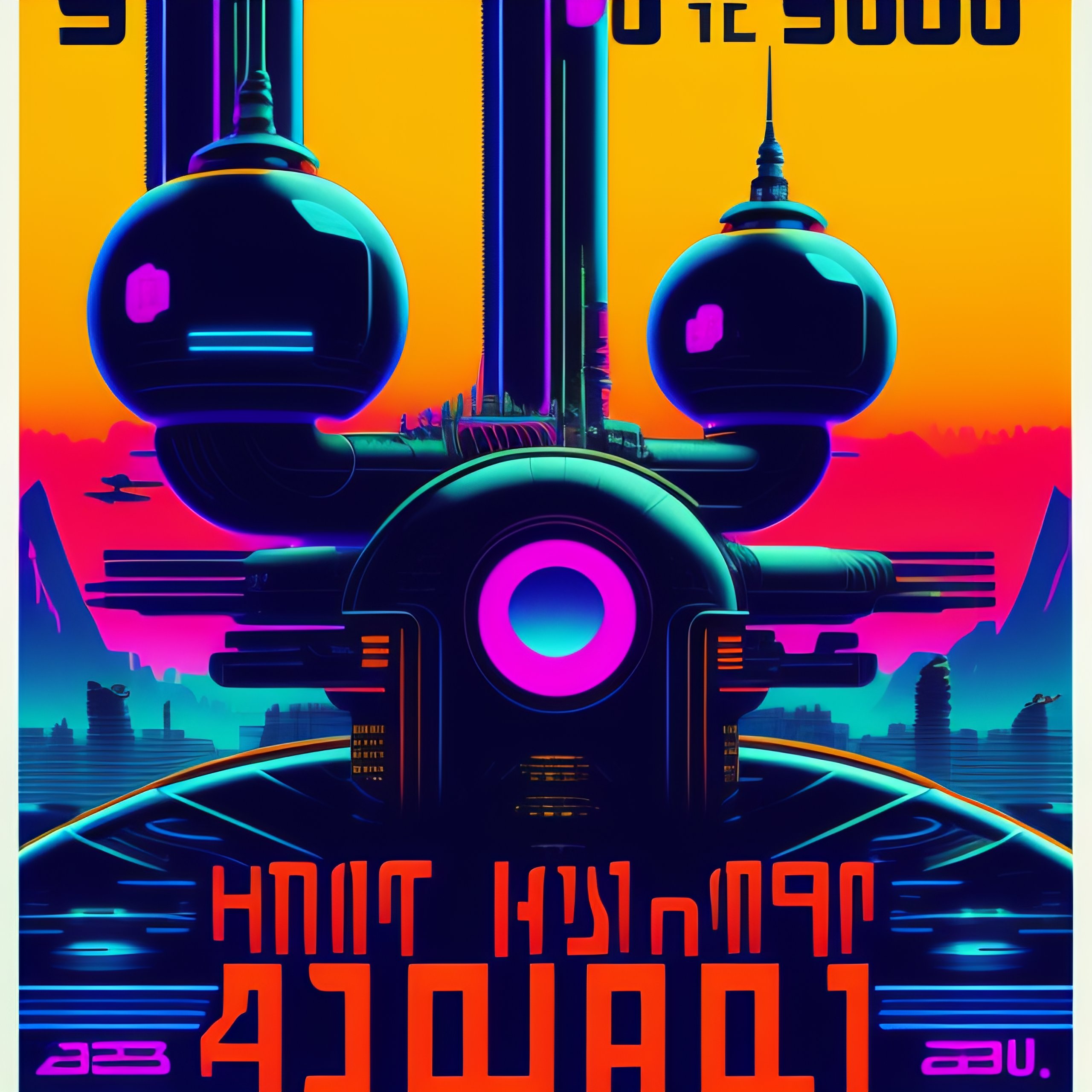 Lexica - 80s, cyberpunk, propaganda poster, robot octopus
