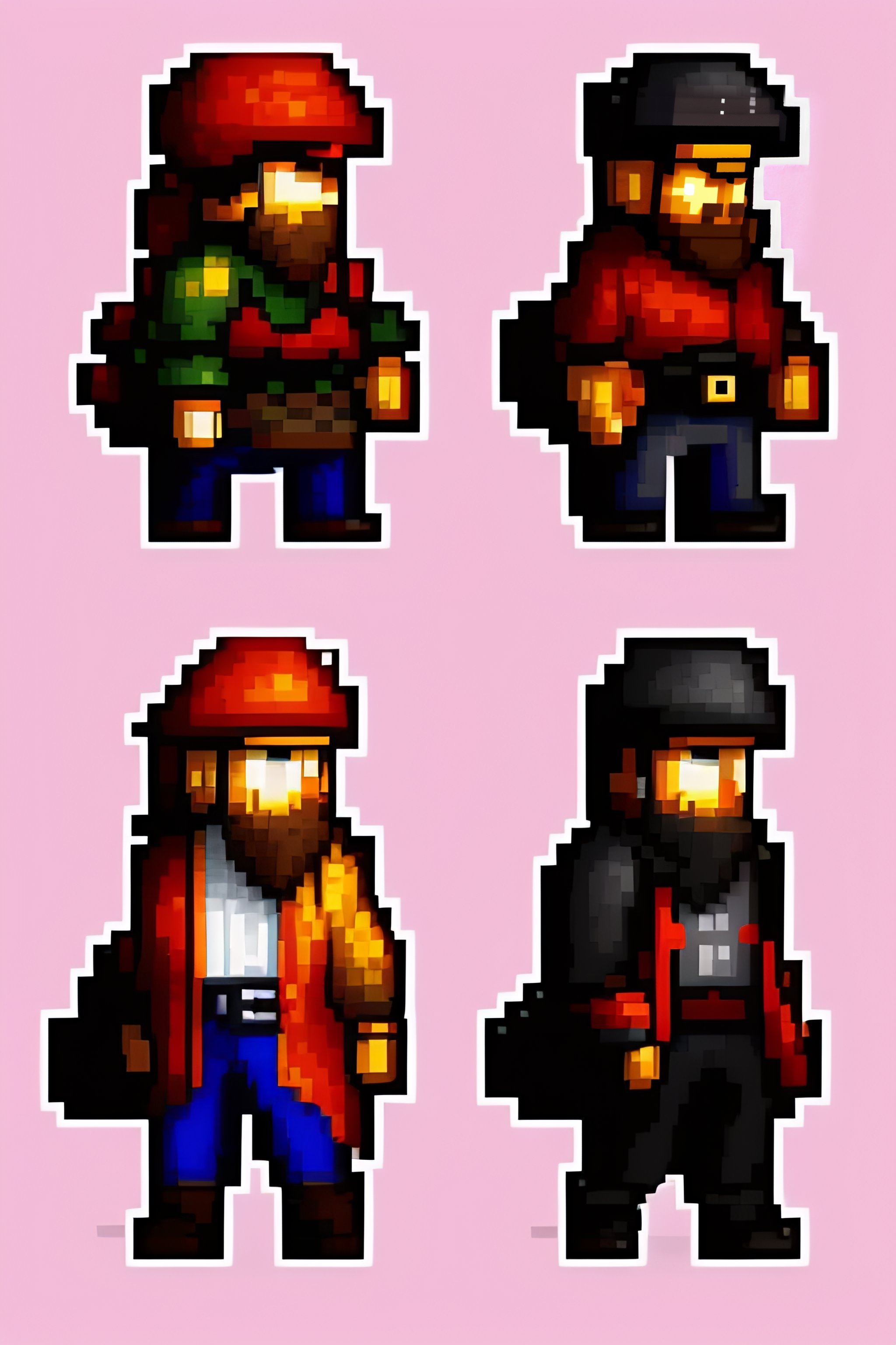 Lexica - Hero character sprite for a browser game, fantasy, rpg, pixel ...