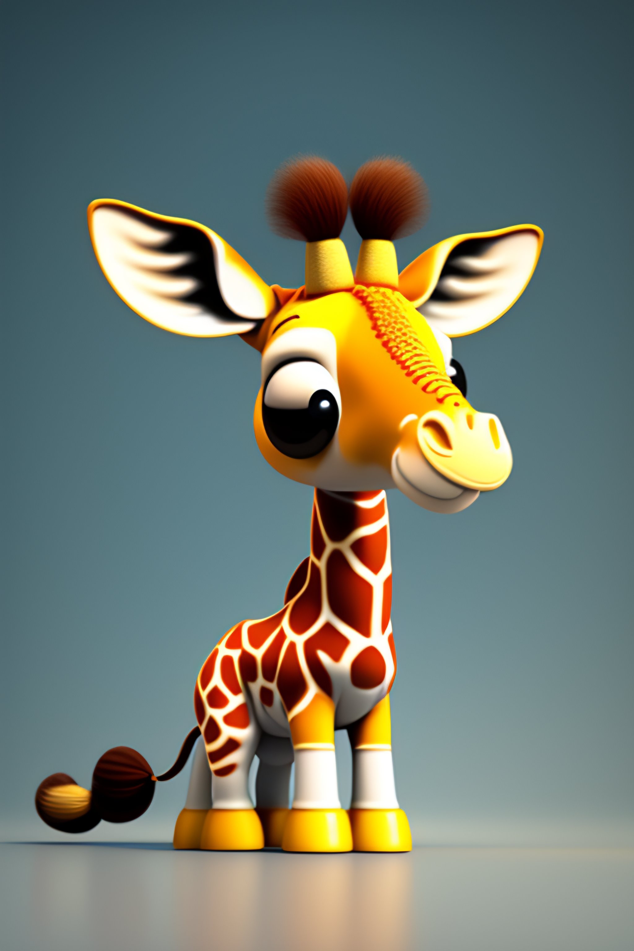 Lexica - 3d render of cartoon cute giraffe pop Dizmoralil