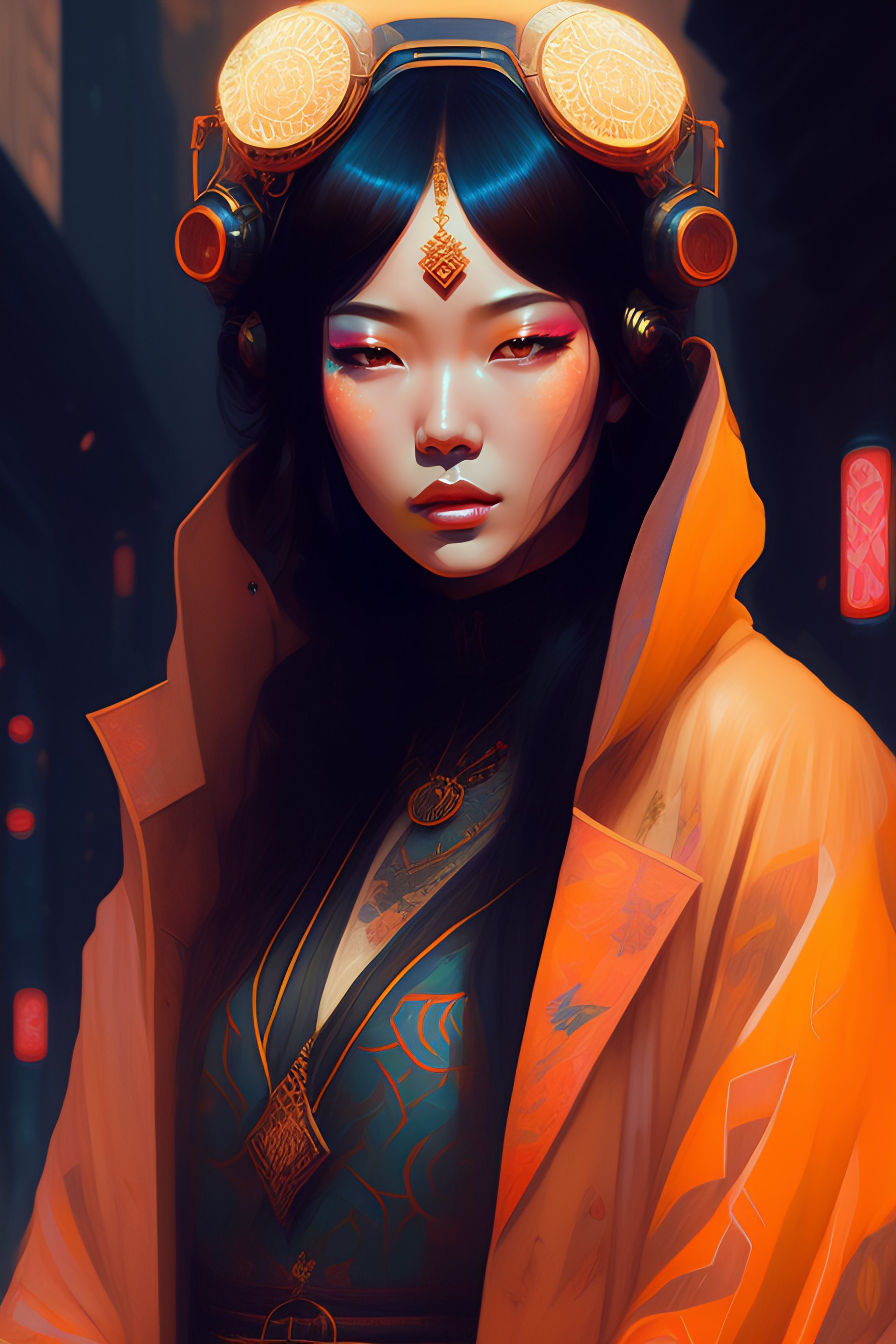 Lexica - Stylized portrait of beautiful jun amaki gravure model ...