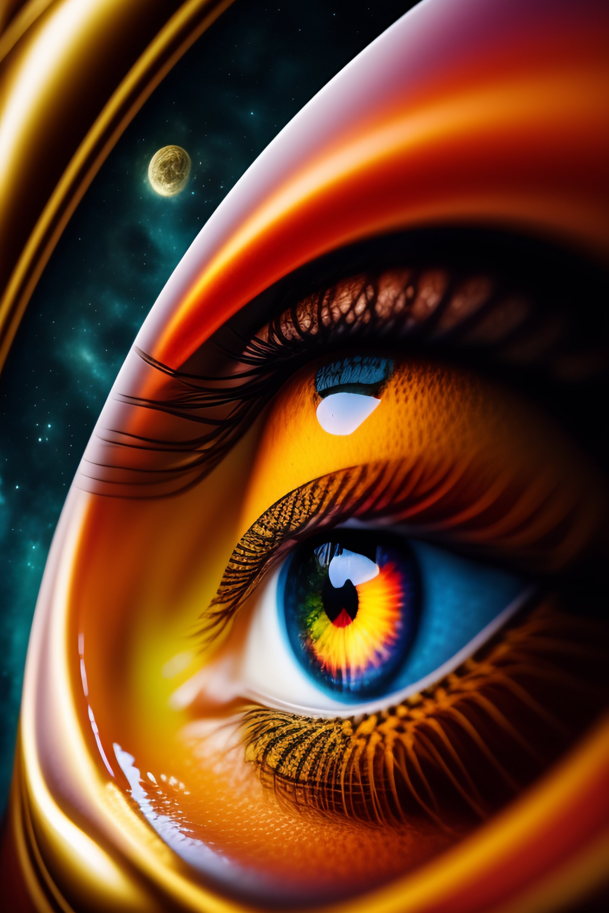 Lexica - Tarot card, tarot eye on esoteric background