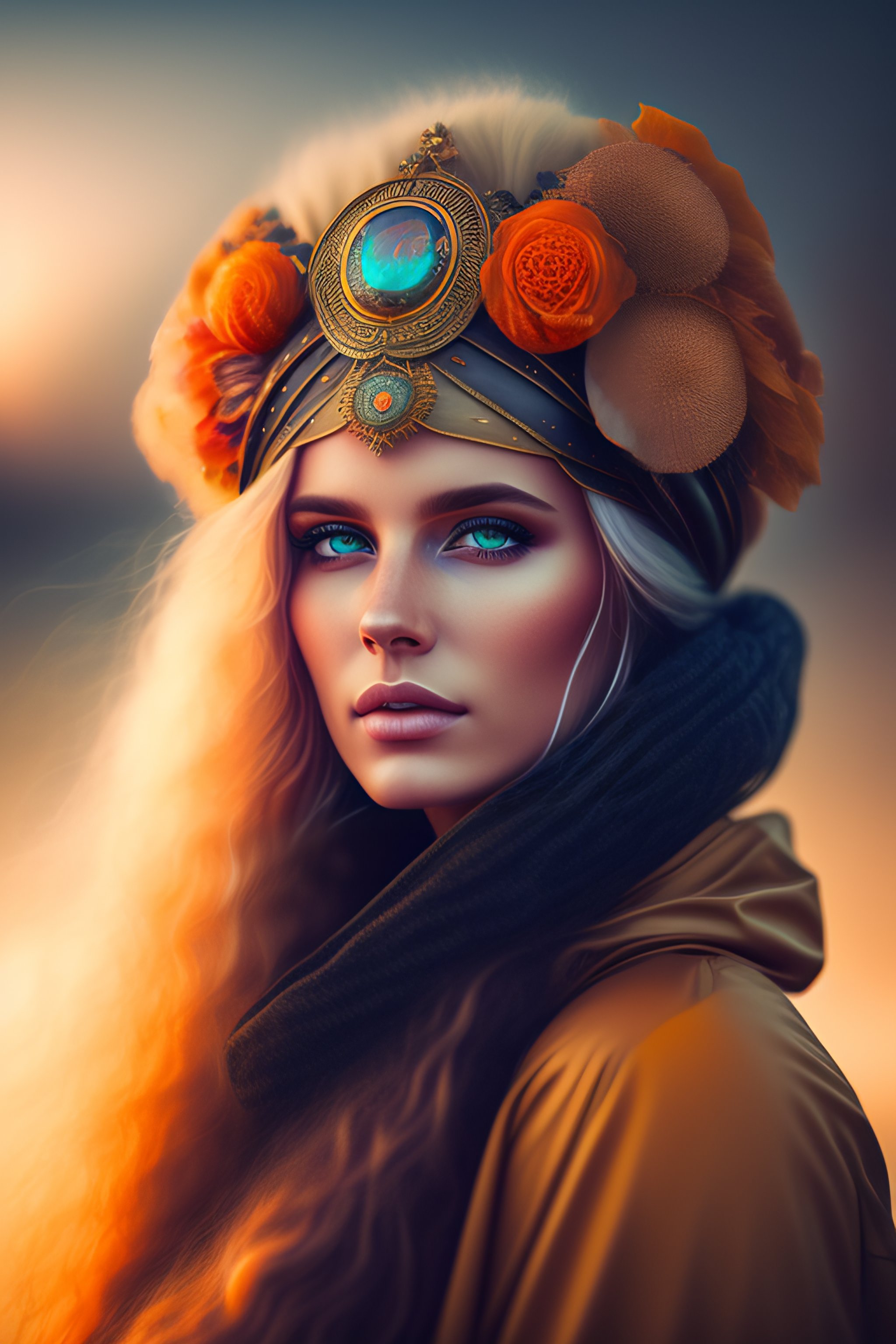 Lexica - Portrait of a pretty girl, messy blonde hair, futuristic ...