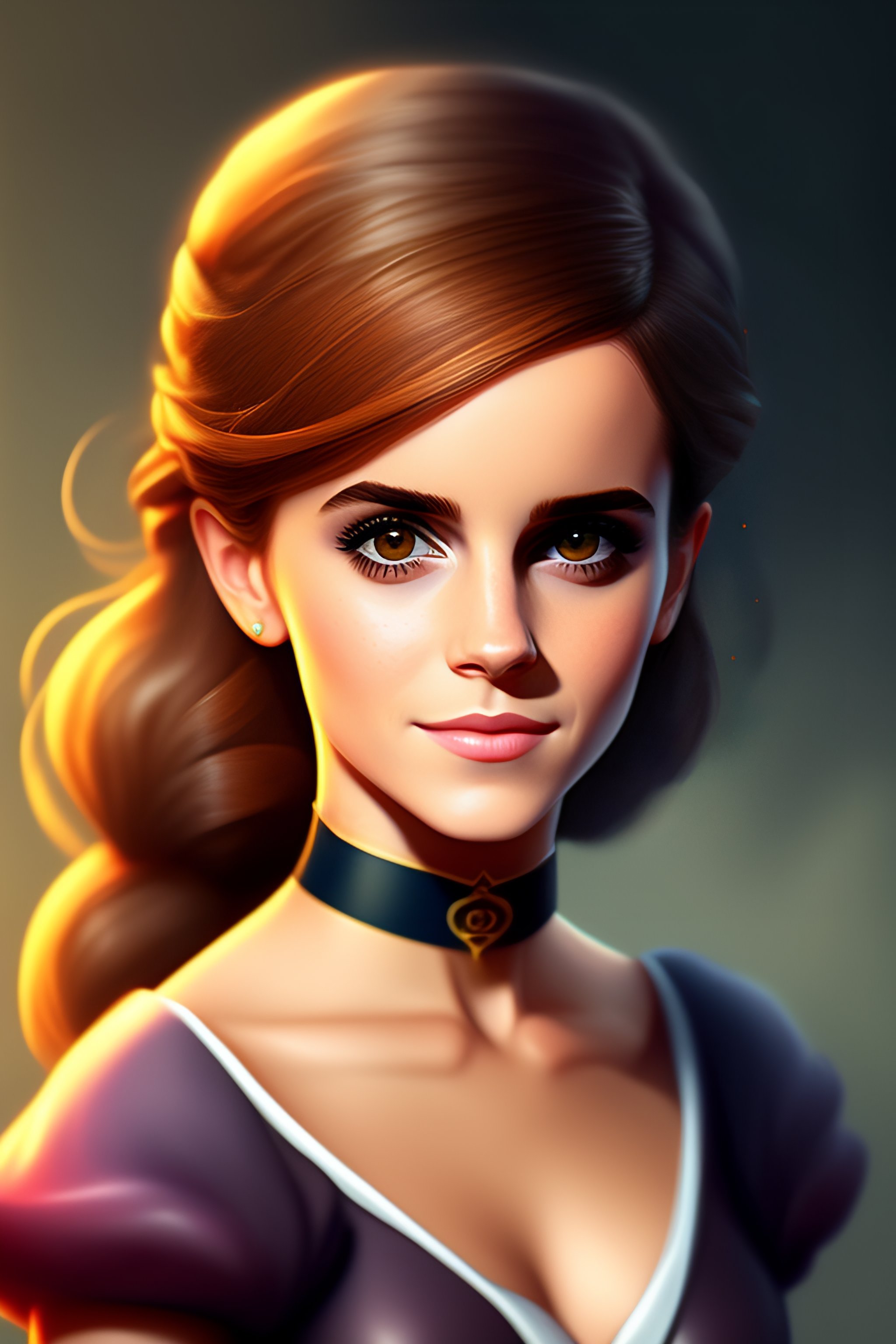 Lexica - Cute and adorable cartoon Emma Watson, fantasy, dreamlike ...