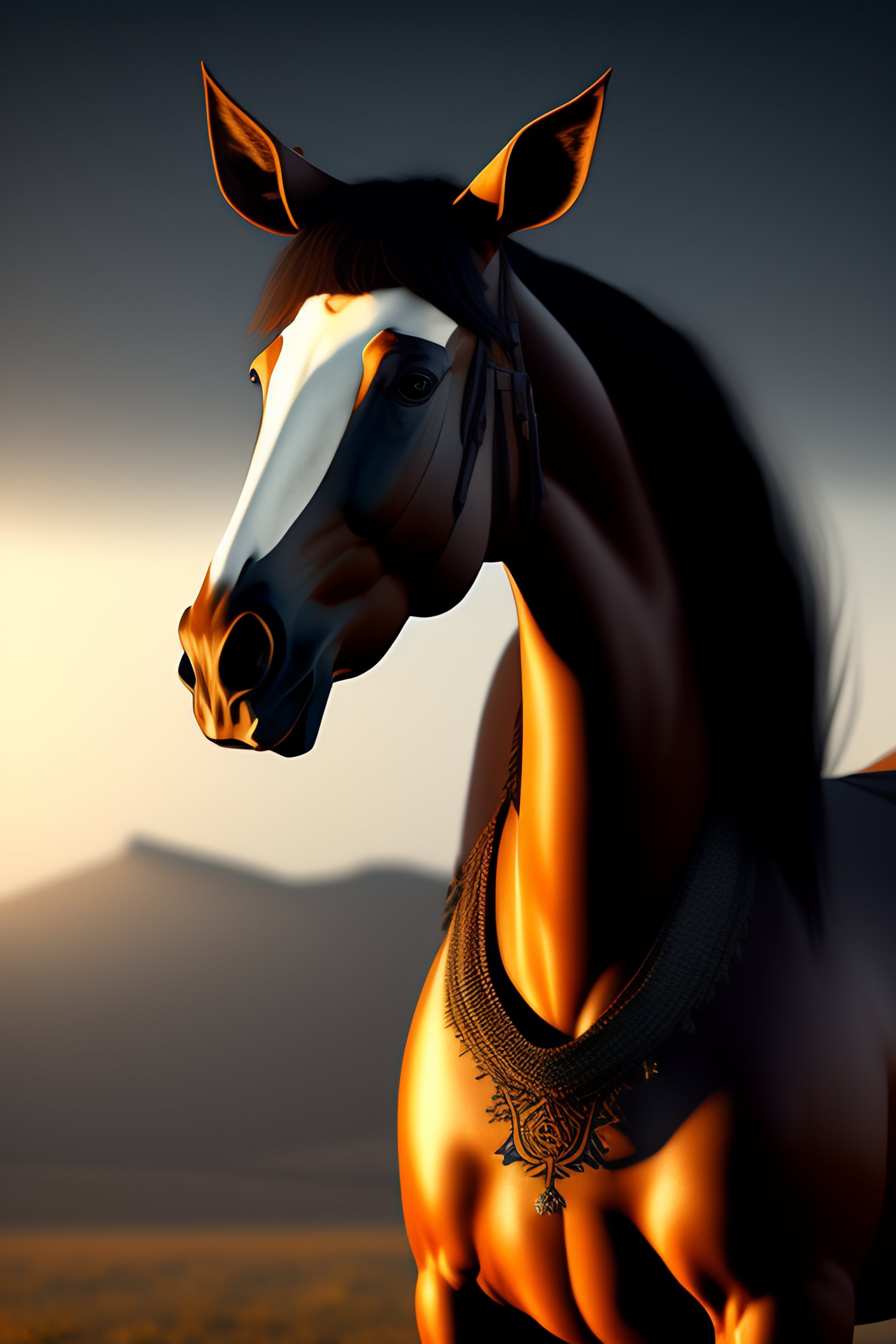 Lexica - Generate a digital image of the Mula sem Cabeça (Headless Mule ...