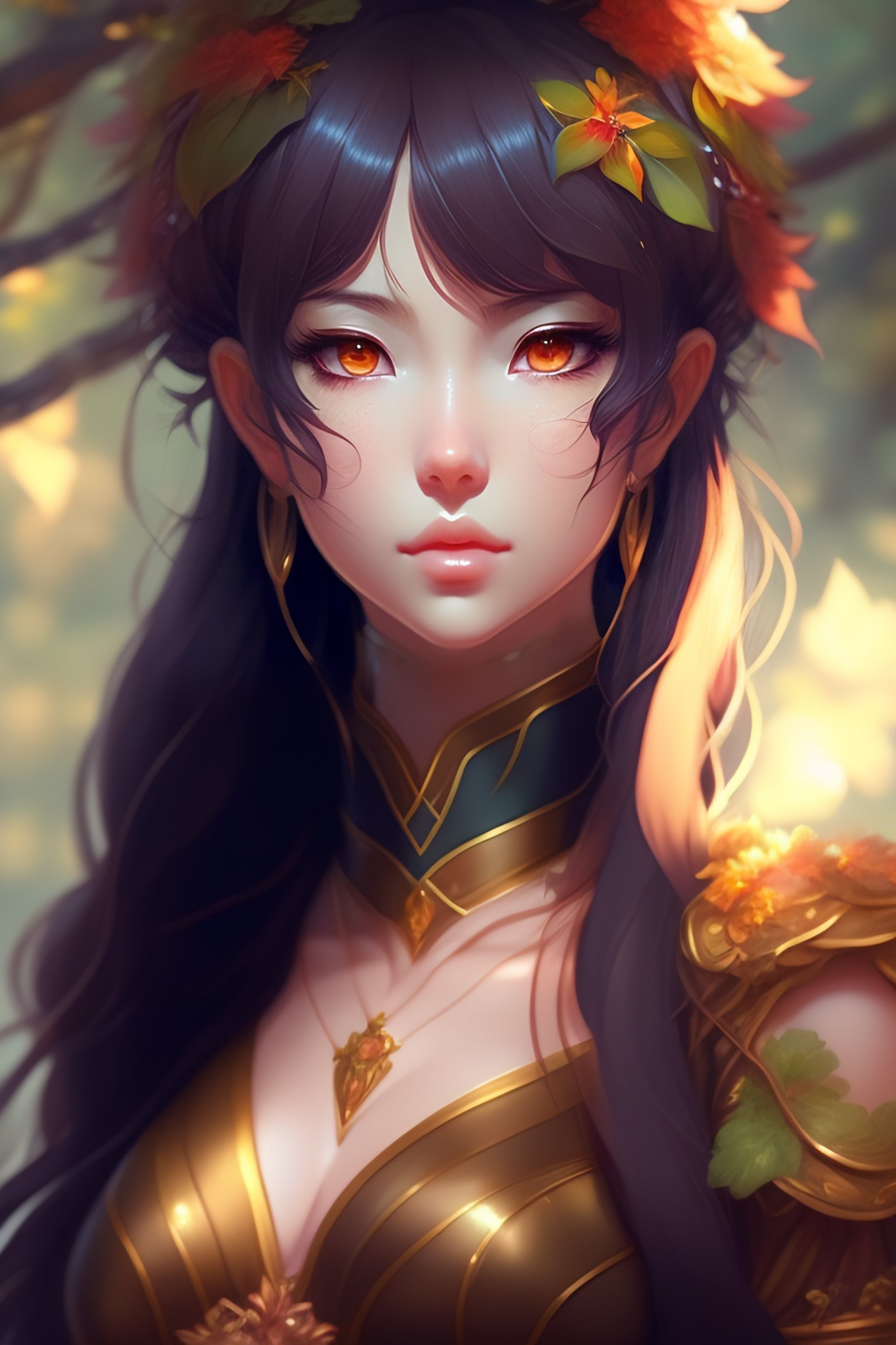 Lexica Character Concept Art Of An Anime Dryad Cute Fine Face