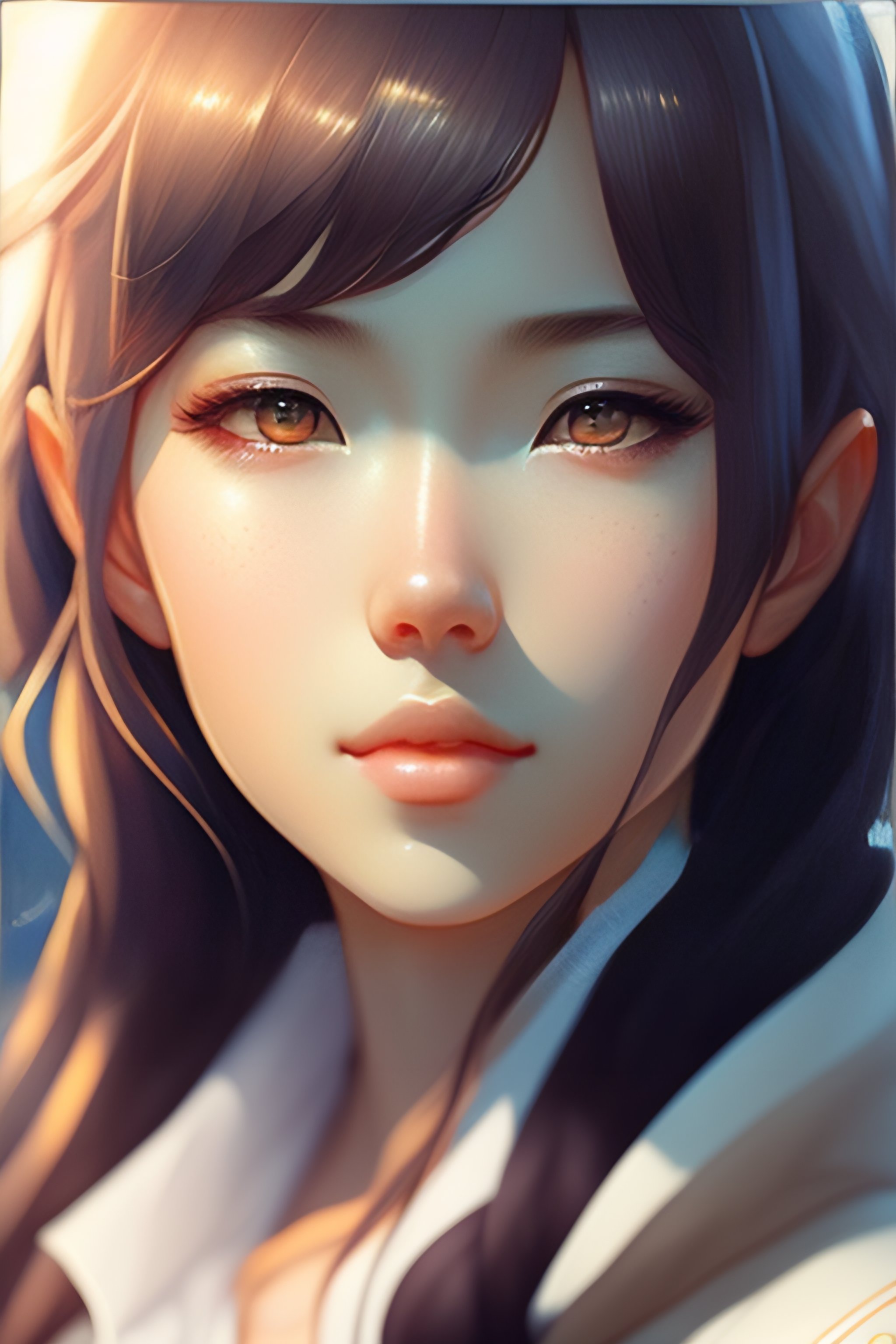 Lexica - Smooth soft skin, big dreamy eyes, symmetrical, anime wide ...