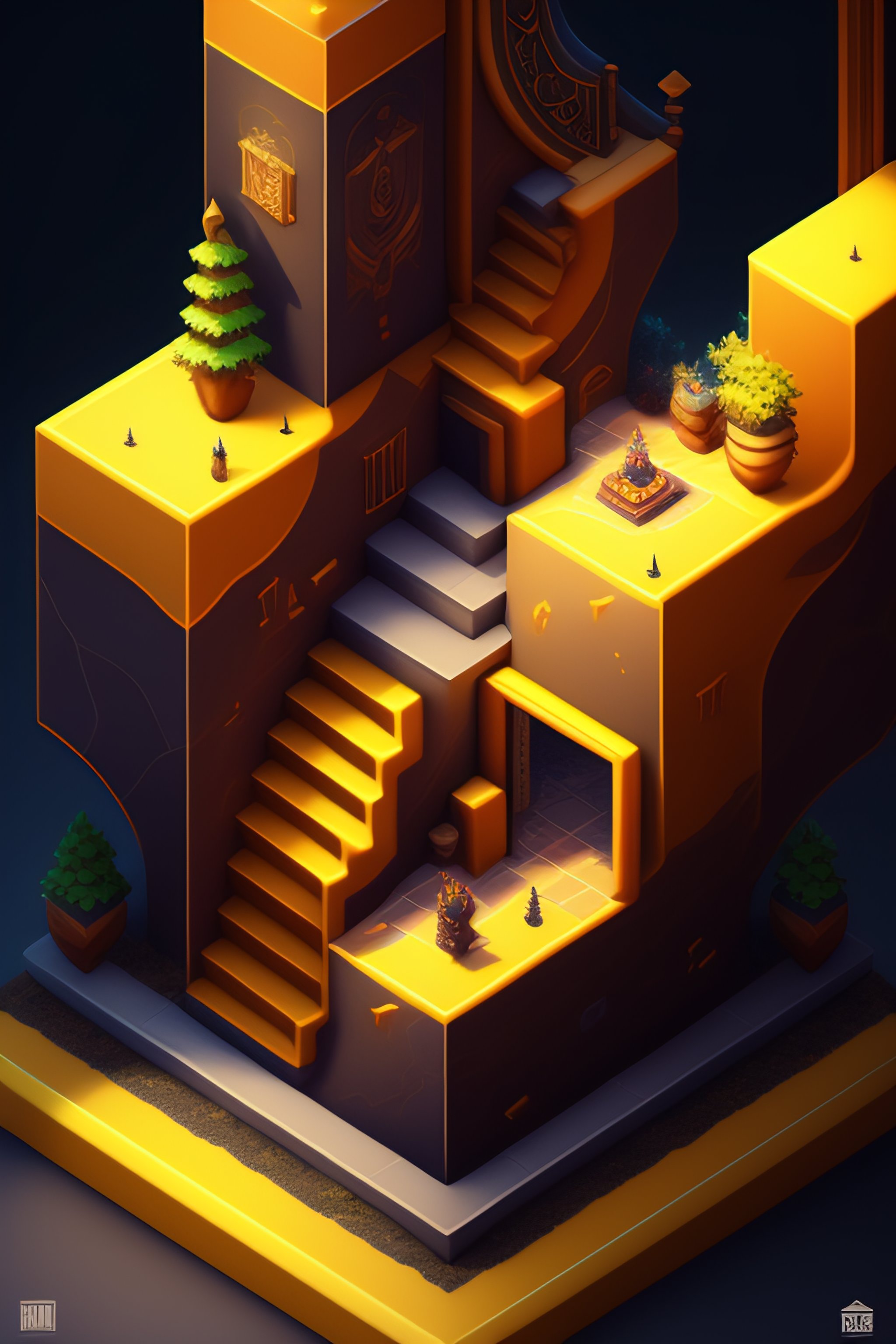 Lexica - Isometric perspective, highly detailed, excellent composition ...